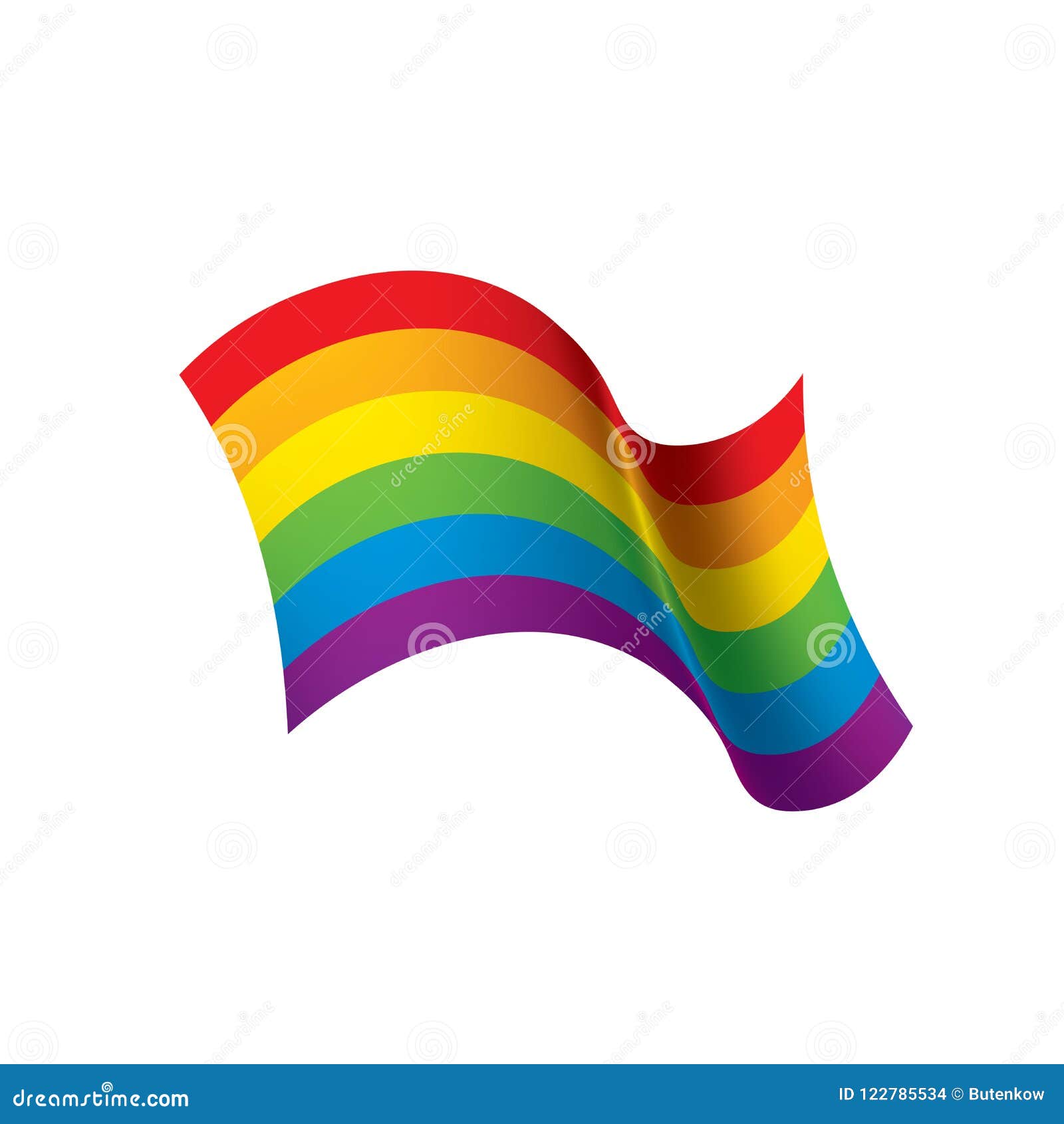Vector a rainbow flag stock vector. Illustration of homosexual - 122785534