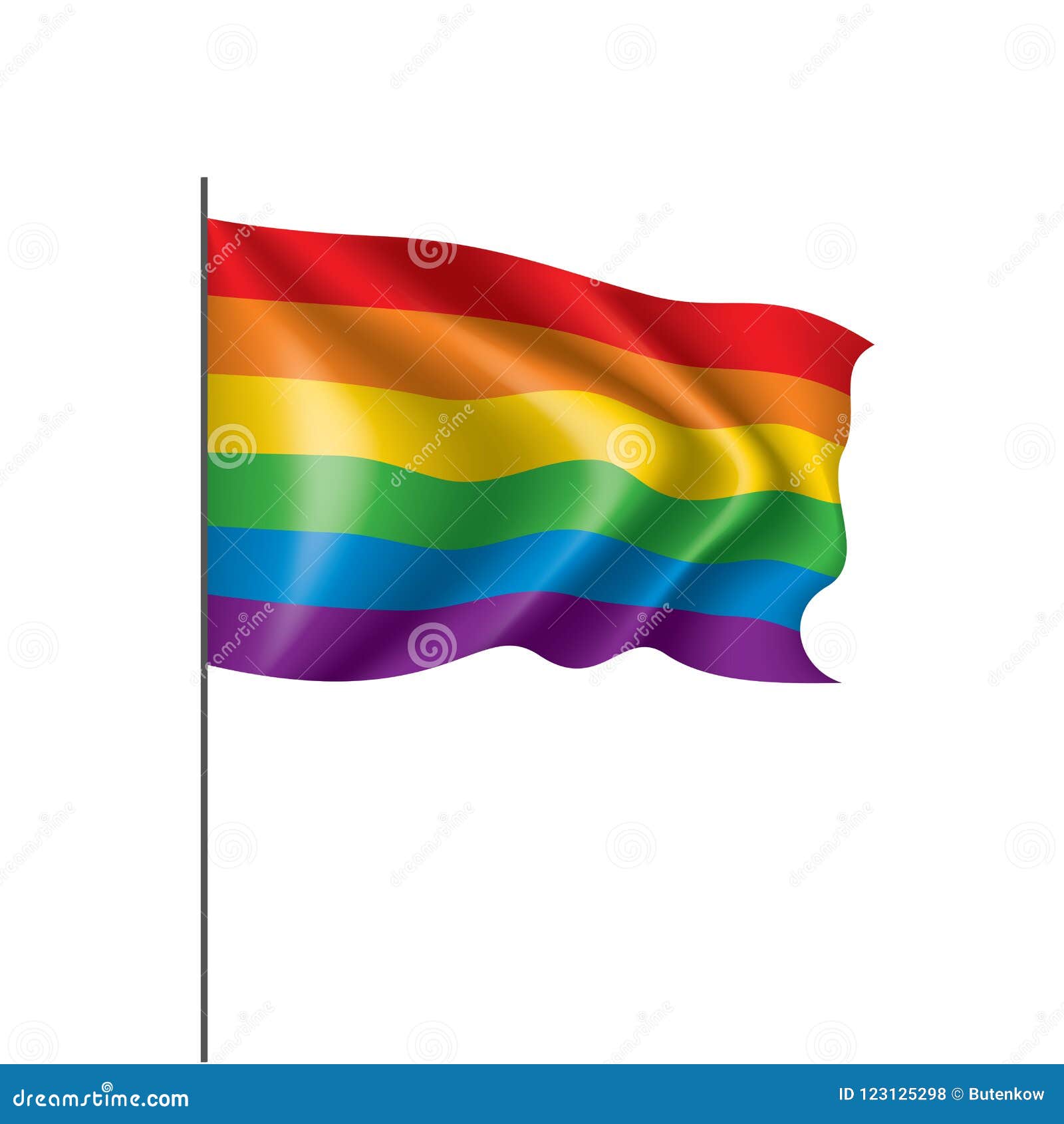 Vector a rainbow flag stock vector. Illustration of lifestyle - 123125298
