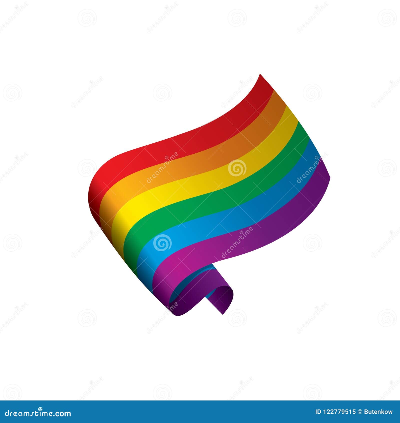 Vector a rainbow flag stock vector. Illustration of isolated - 122779515