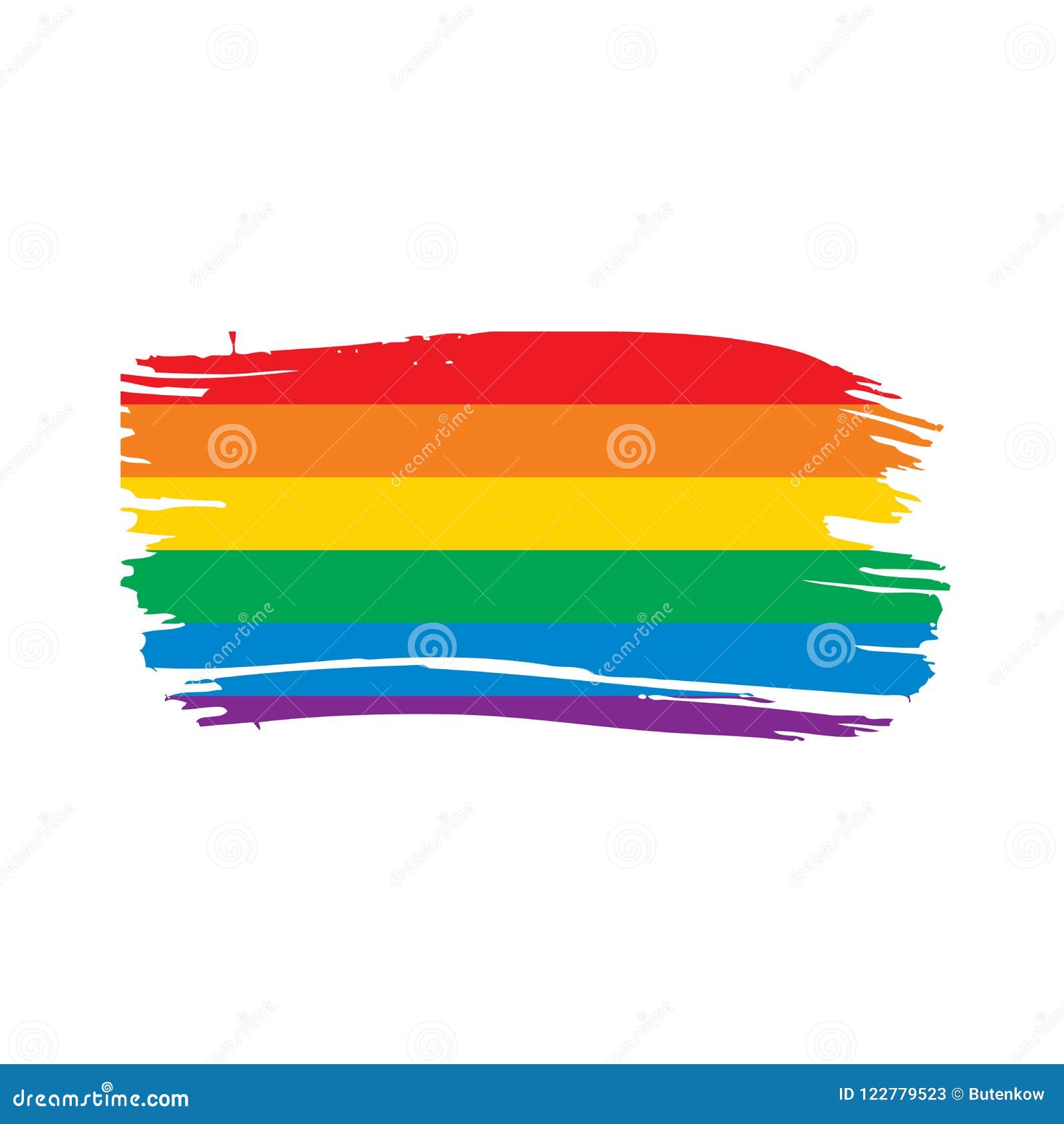Vector a rainbow flag stock vector. Illustration of emblem - 122779523