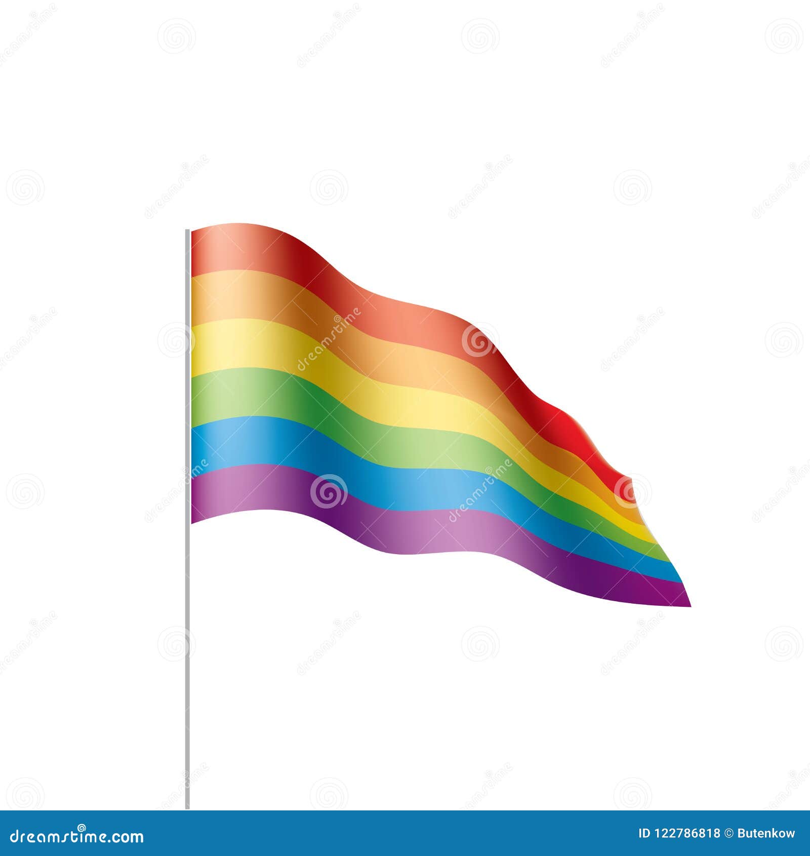 Vector a rainbow flag stock vector. Illustration of colors - 122786818