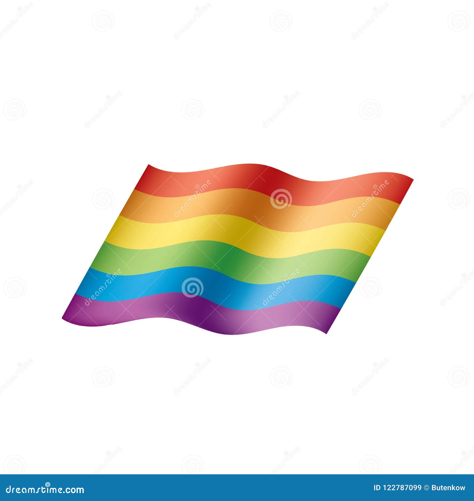 Vector a rainbow flag stock vector. Illustration of banner - 122787099