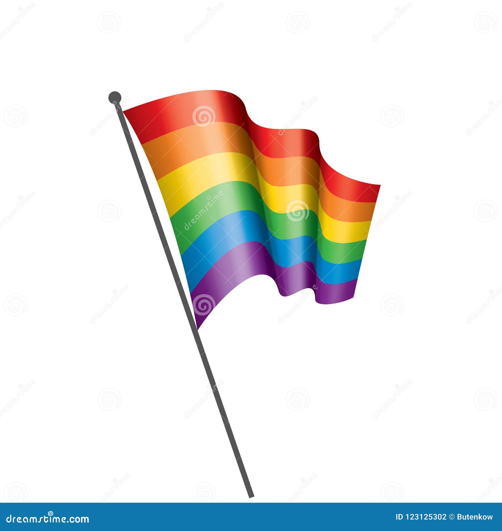 Vector a rainbow flag stock vector. Illustration of lifestyle - 123125302