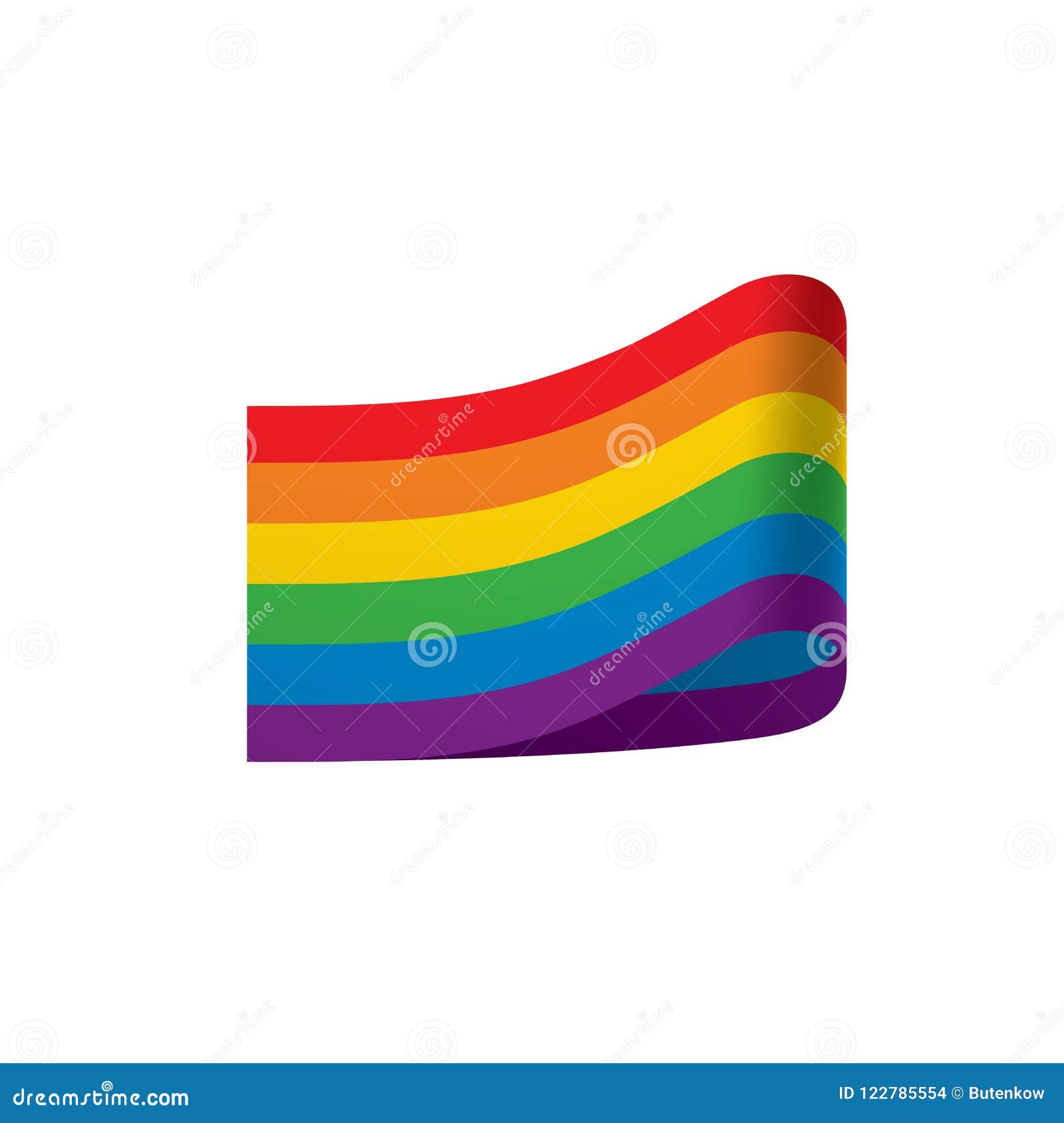 Vector a rainbow flag stock vector. Illustration of proud - 122785554