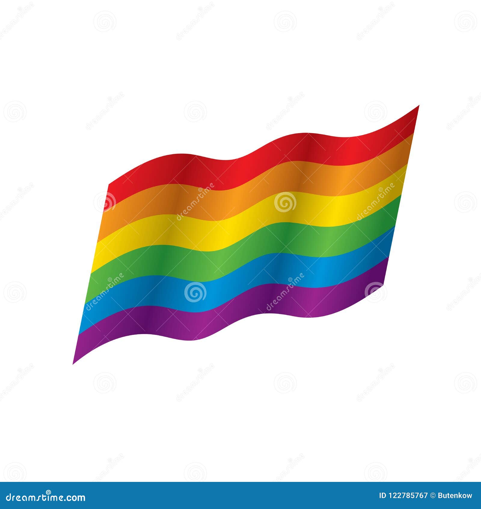Vector a rainbow flag stock vector. Illustration of colors - 122785767