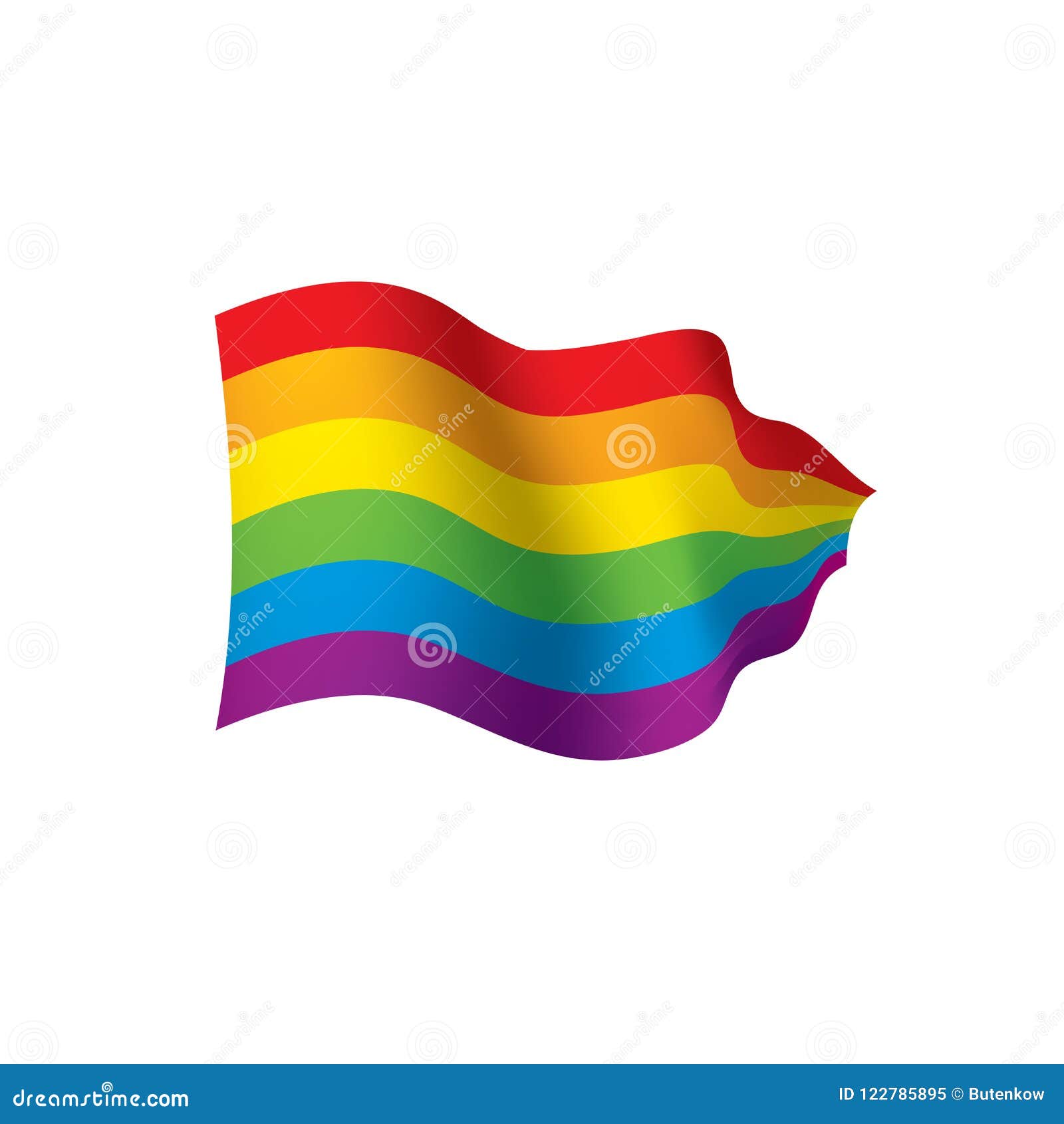 Vector a rainbow flag stock vector. Illustration of colors - 122785895