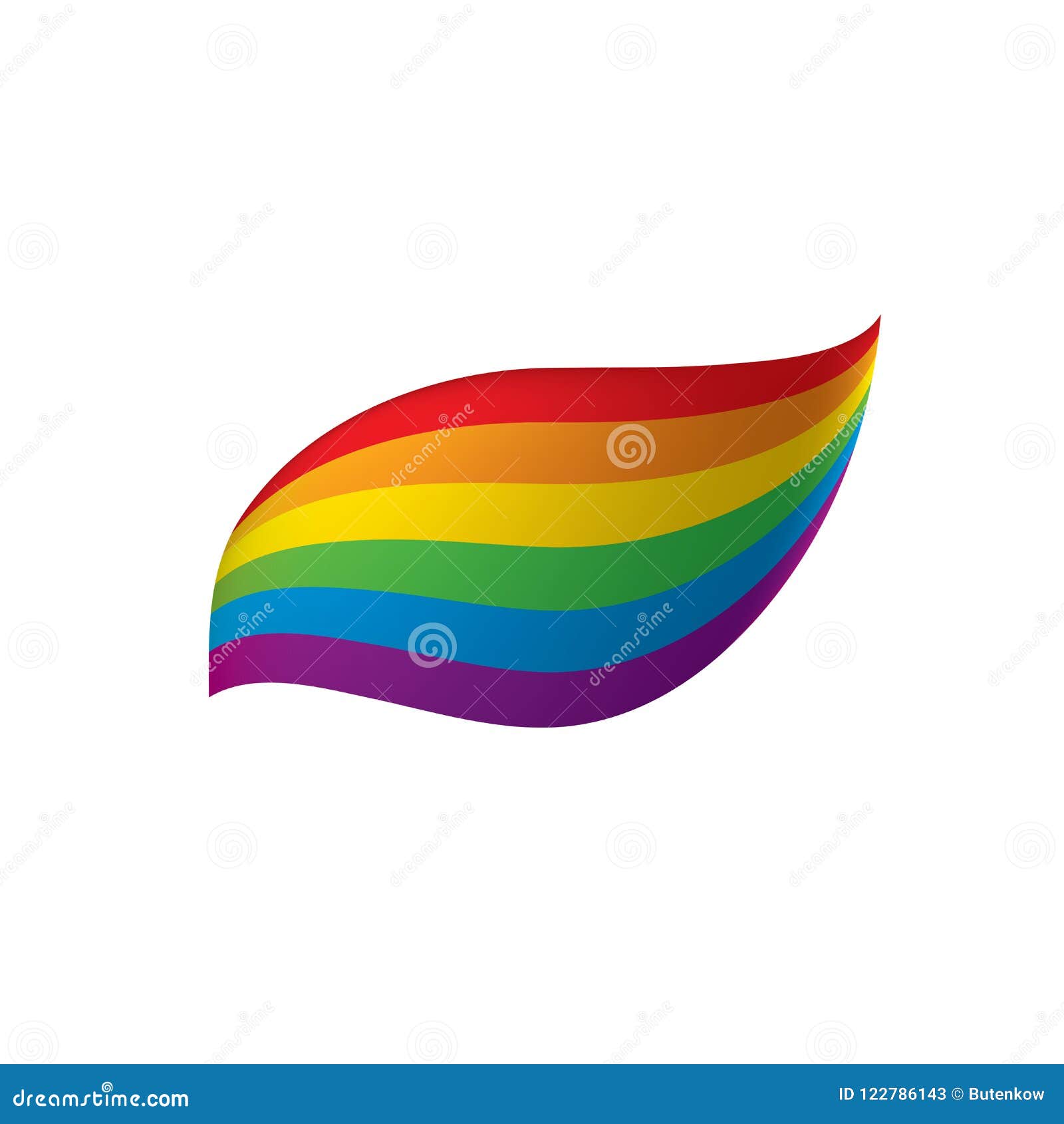 Vector a rainbow flag stock vector. Illustration of graphic - 122786143