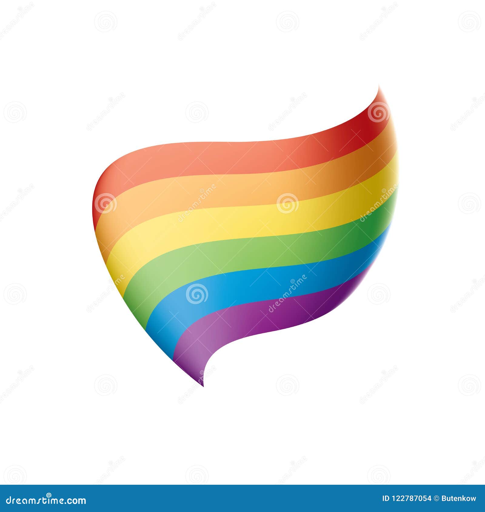 Vector a rainbow flag stock vector. Illustration of graphic - 122787054