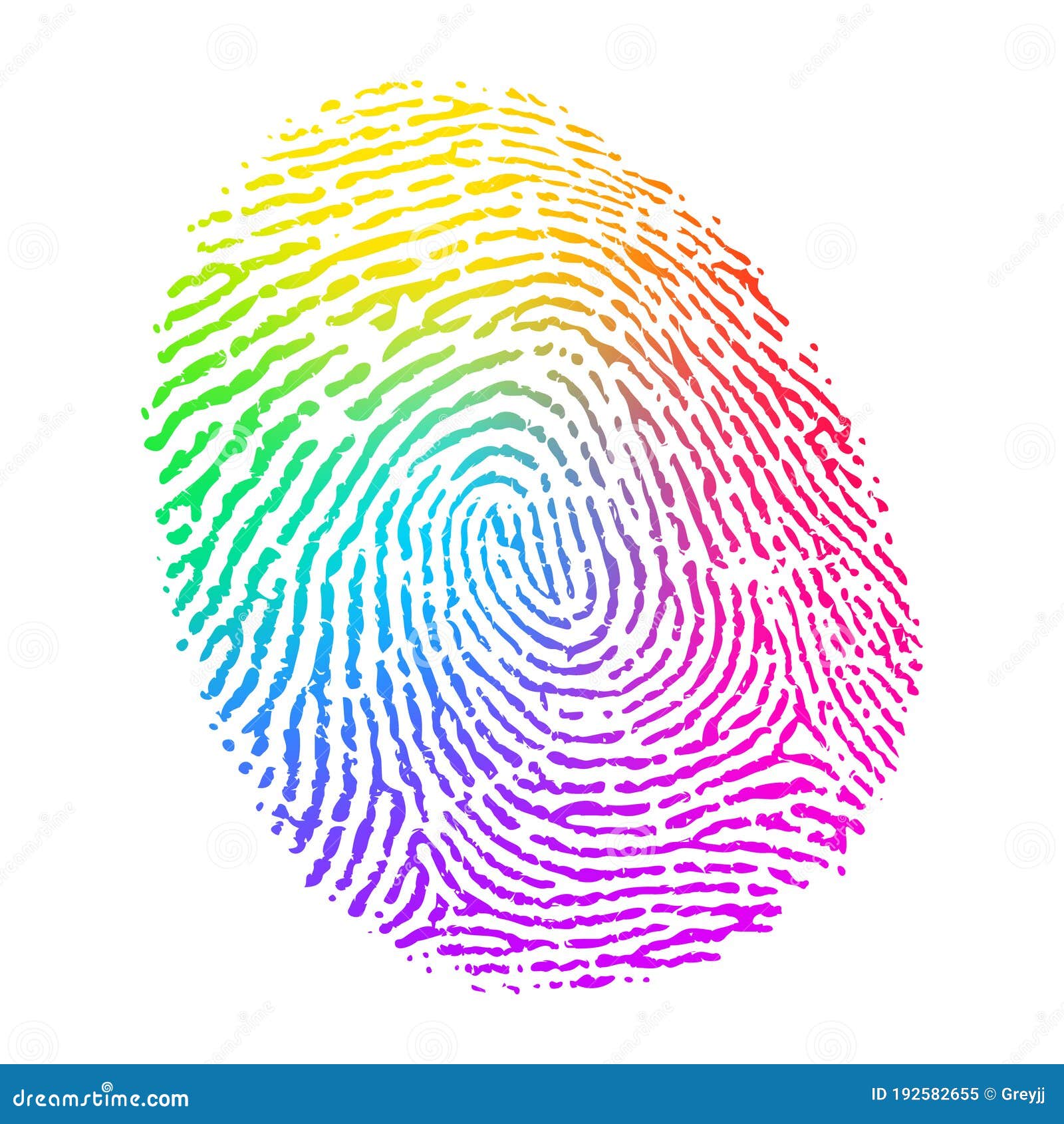 Vector Rainbow Multicolor Fingerprint Stock Vector - Illustration of ...