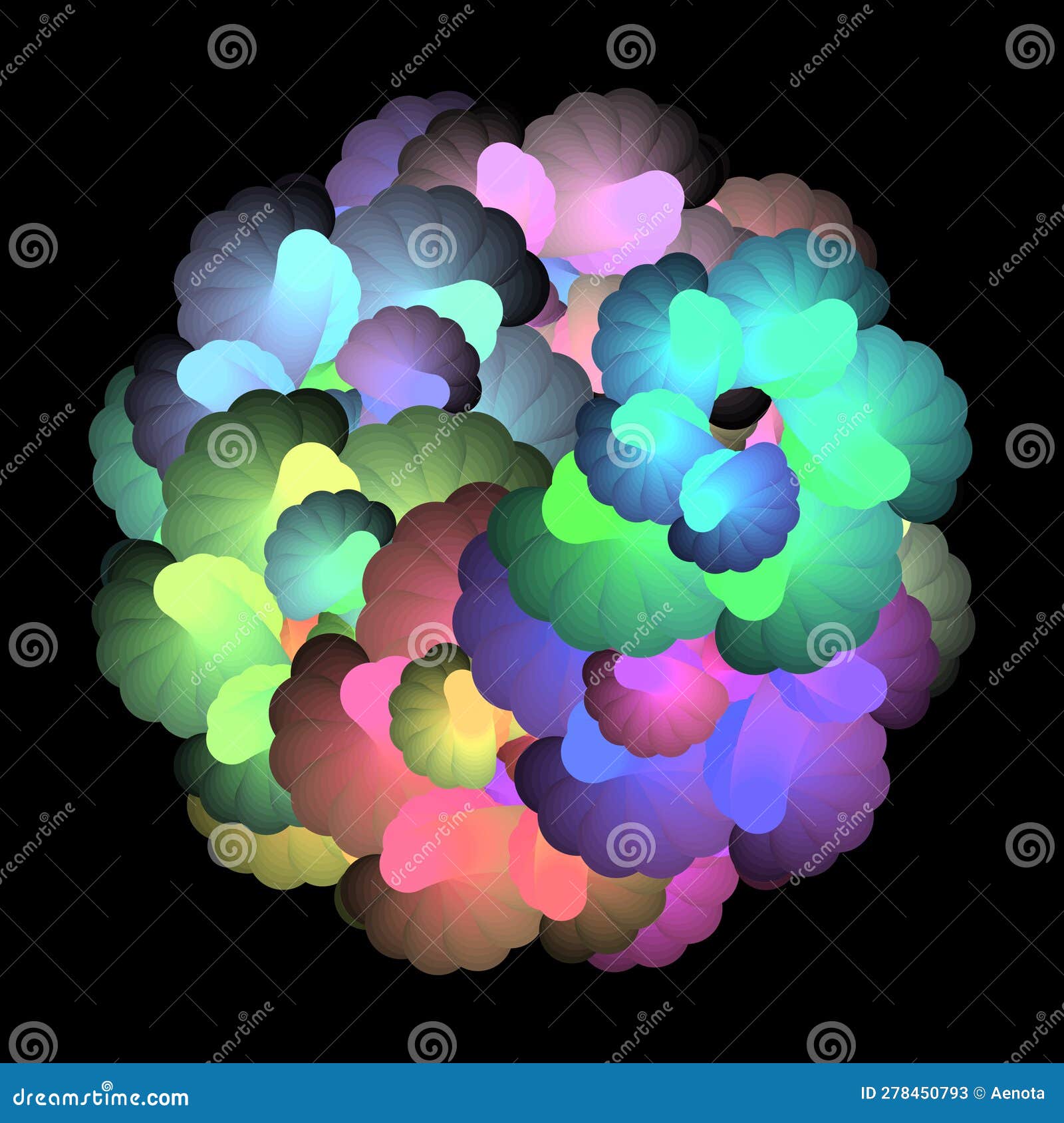 Vector Rainbow Shell Ball Background Abstract Creative Pavonine Design ...