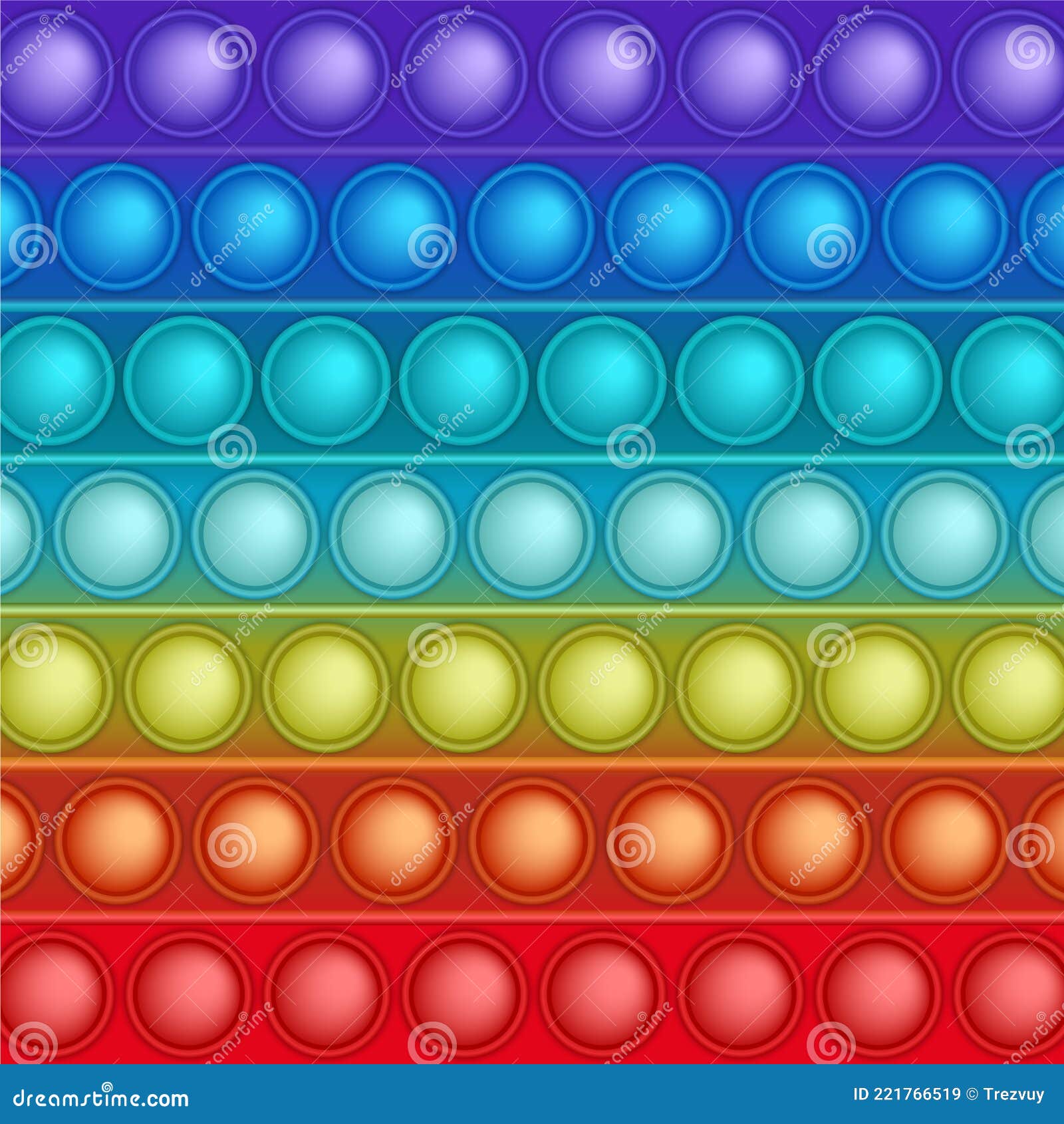 Vector Rainbow Trendy Pop it Fidget Toy Background Stock Illustration ...