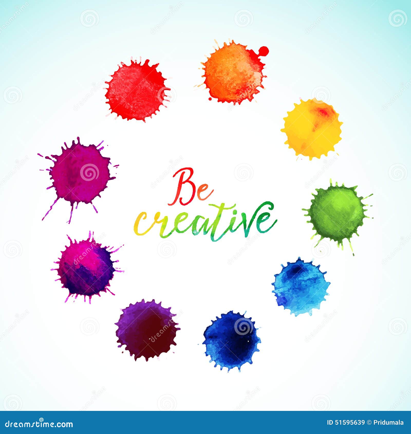 Vector Rainbow Watercolor Blobs. Circle Frame of Stock Vector ... Vector Rainbow Watercolor Blobs. Circle Frame of Stock Vector ...