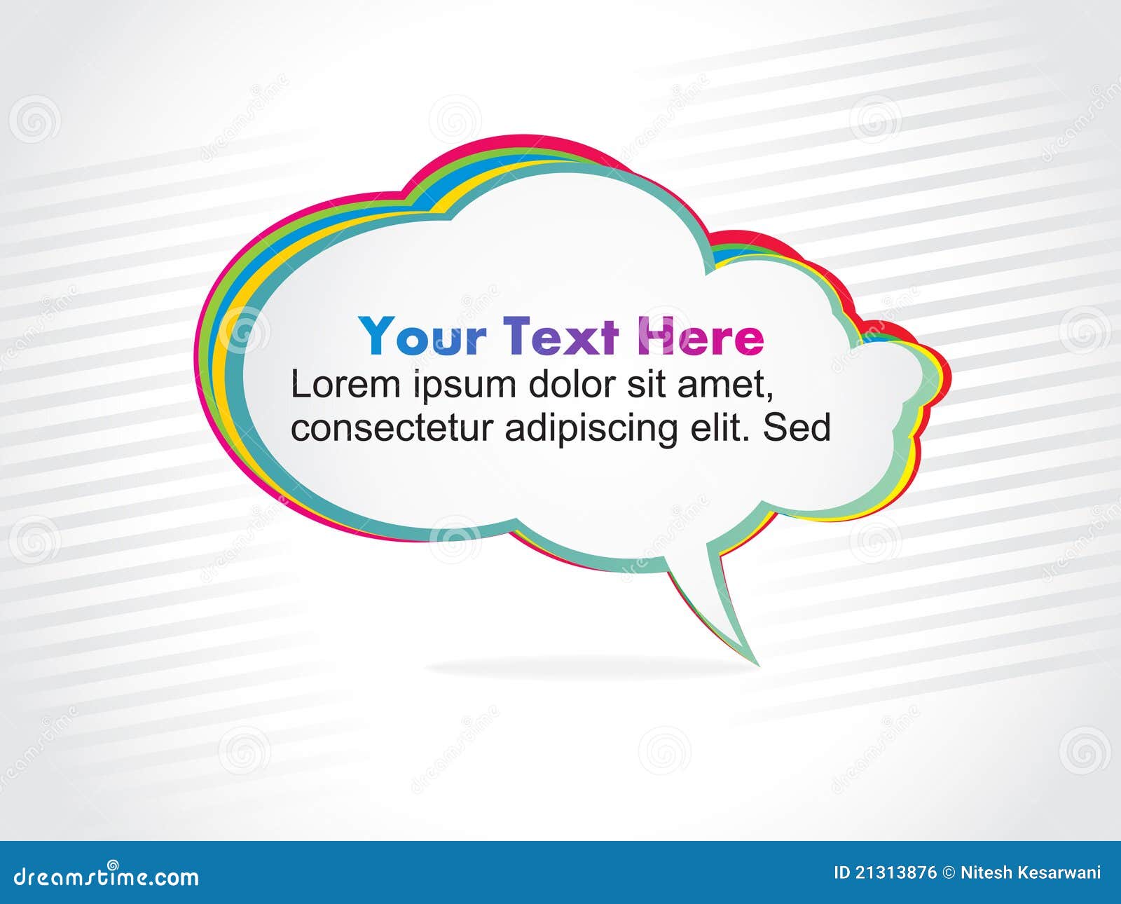 Vector Rainbow Wave Callout Background Stock Vector - Illustration of ...