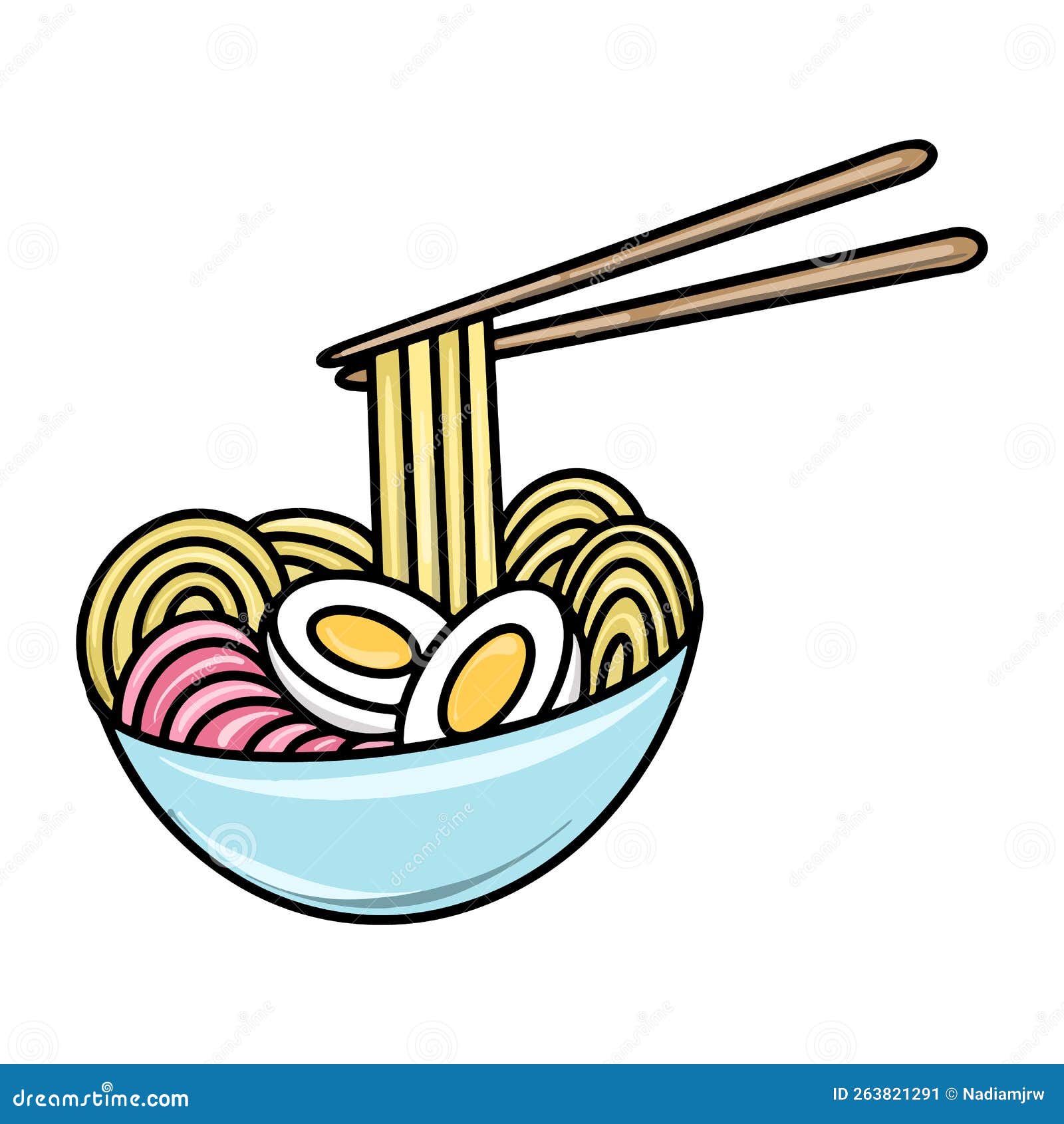 Vector Ramen Pasta Background. Noodle Abstract Orange Banner, Wavy ...