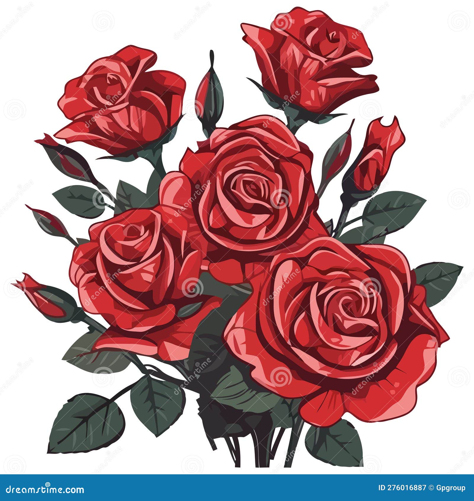 Vector ramo de rosas ilustración del vector. Ilustración de pista ...