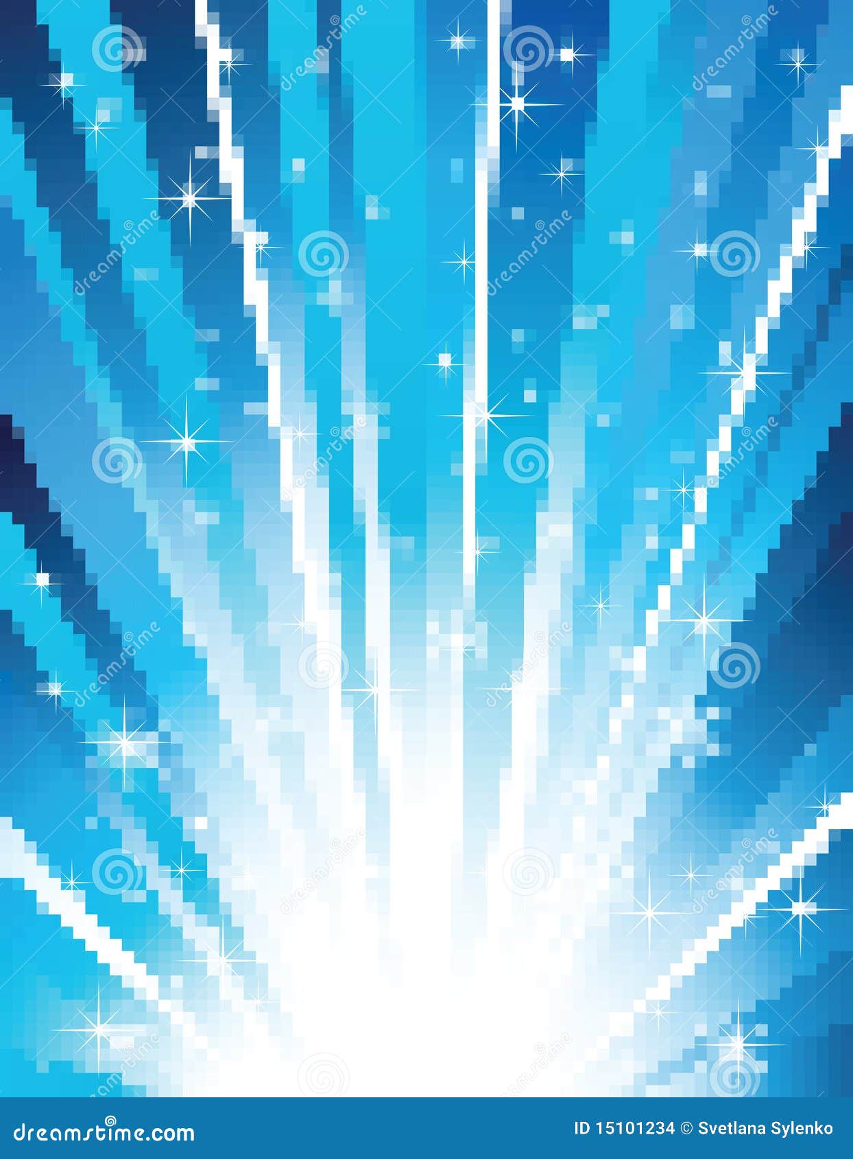 Vector random blue mosaic stock vector. Illustration of colored - 15101234