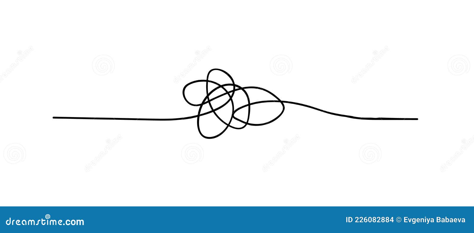 Vector Random Chaotic Lines Isolated on White Background. Stock Vector ...