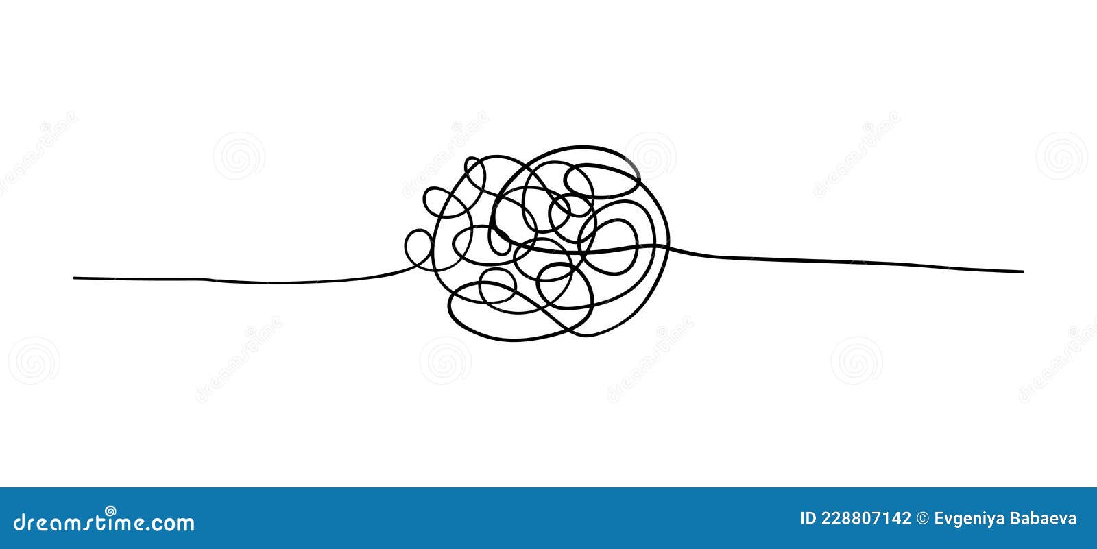 Vector Random Chaotic Lines Isolated on White Background. Stock Vector ...