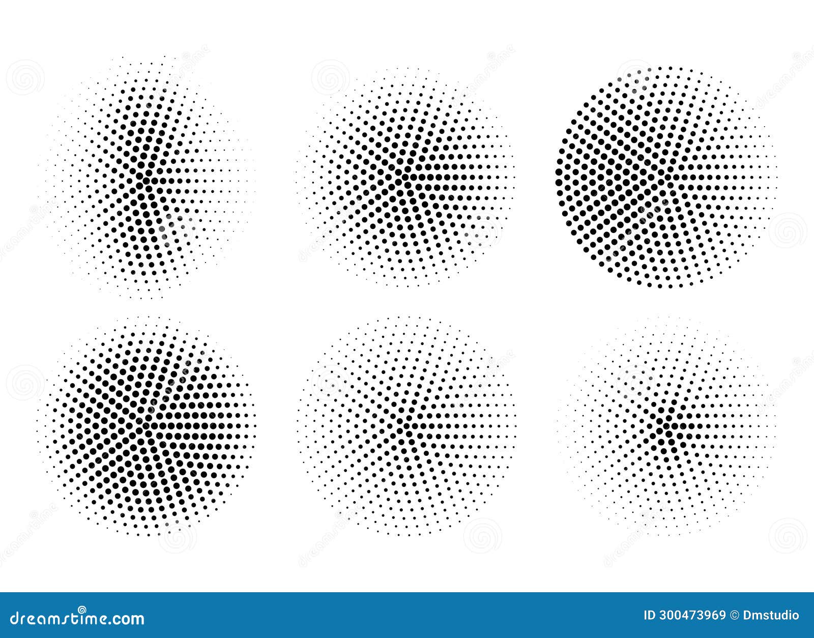 Vector Random Dotted Halftone Patterns Stock Illustration ...
