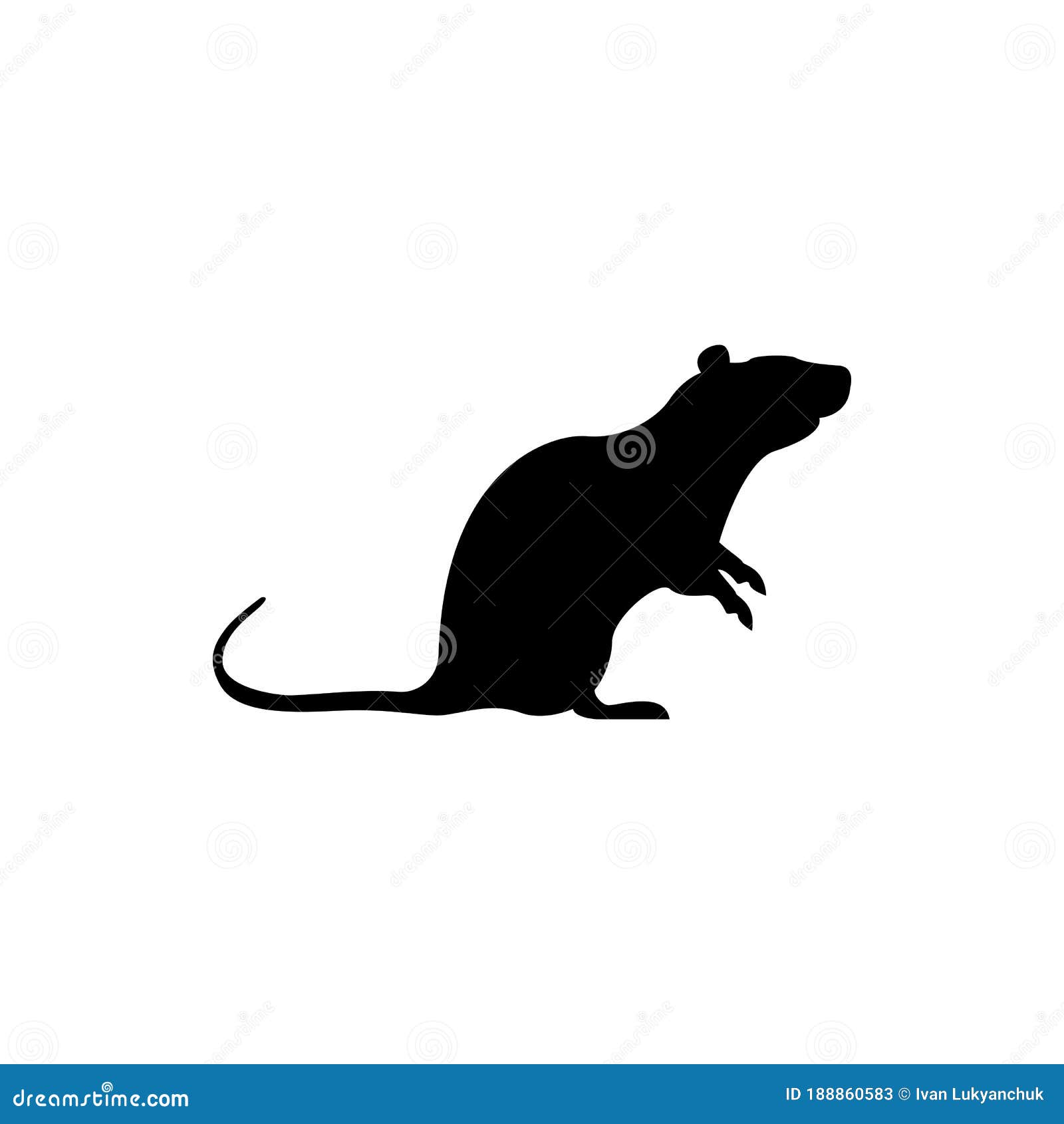 Vector Rat Silhouette View Side for Retro Logos, Emblems, Badges ...