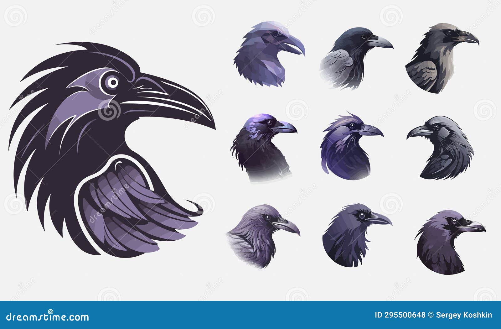 Vector Raven On The Skull | CartoonDealer.com #76314651