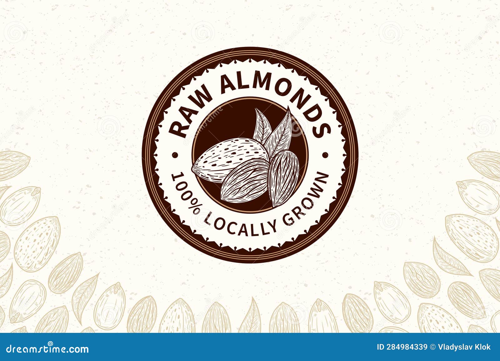 Vector almond logo stock vector. Illustration of almonds - 284984339