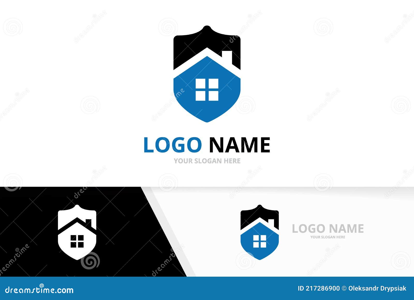 Vector Real Estate and Shield Logo Combination. House and Security ...