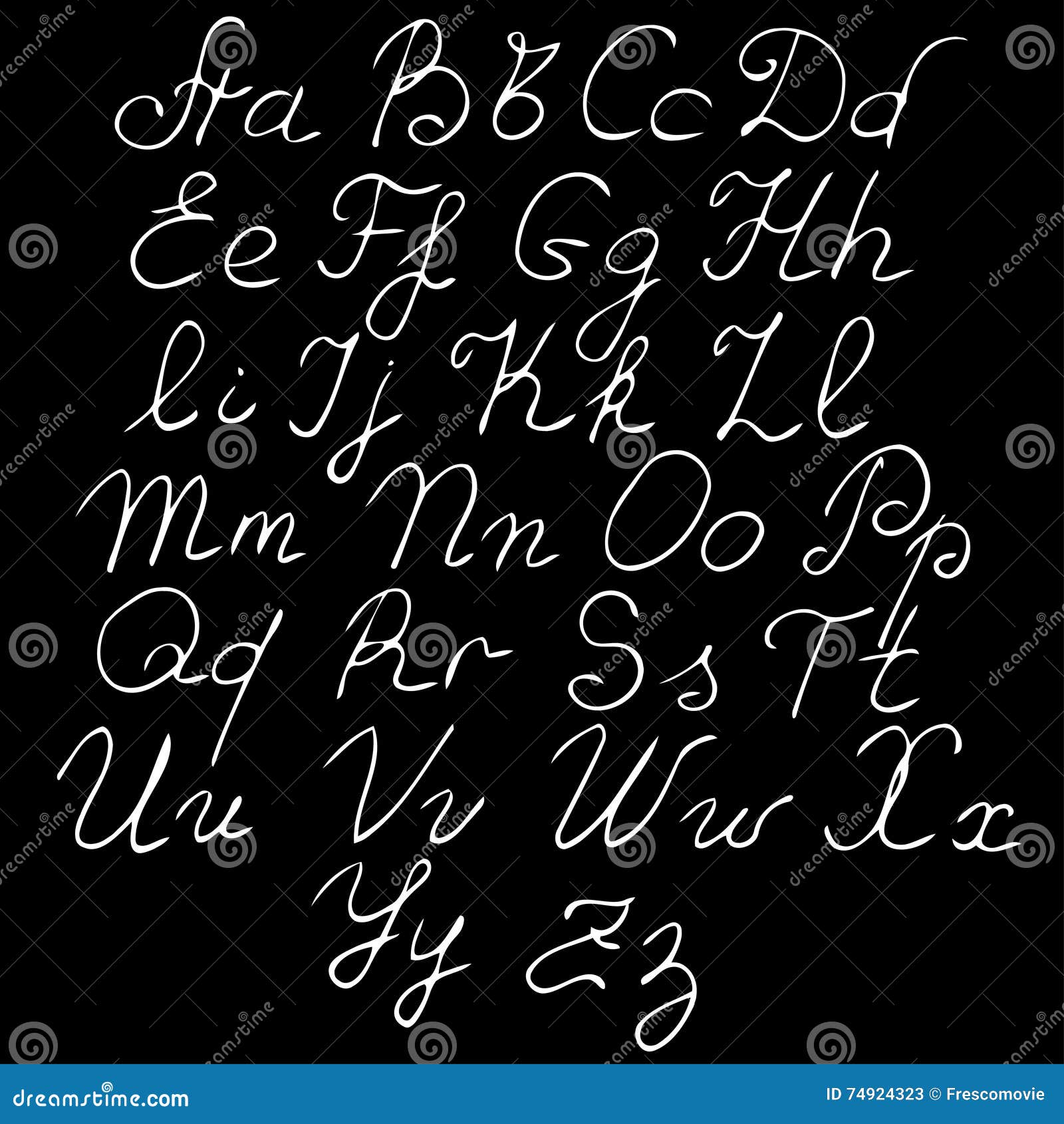 Vector real hand Alphabet stock vector. Illustration of isolated - 74924323