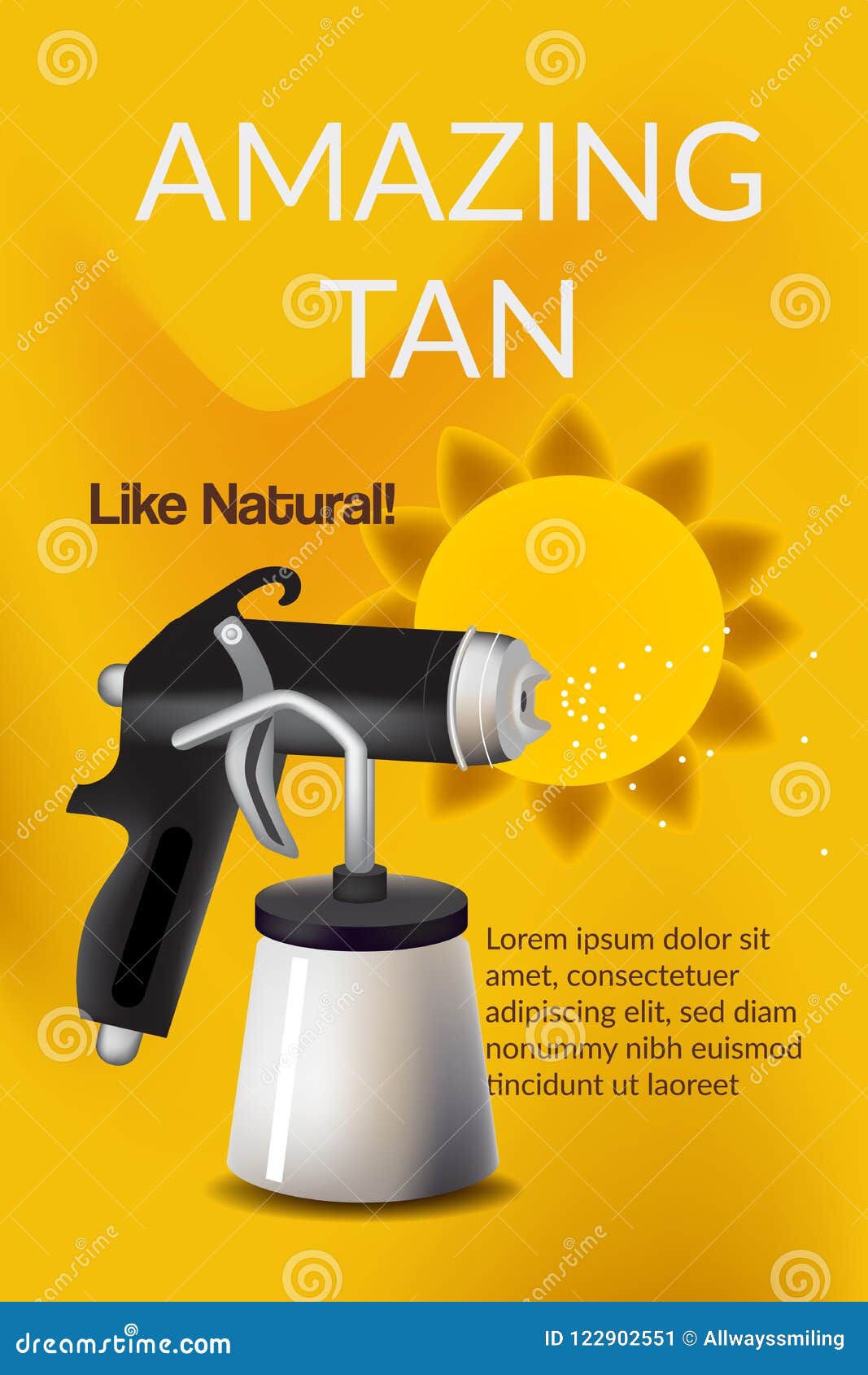Vector Tan Spray Machine Design Concept Stock Vector - Illustration of ...