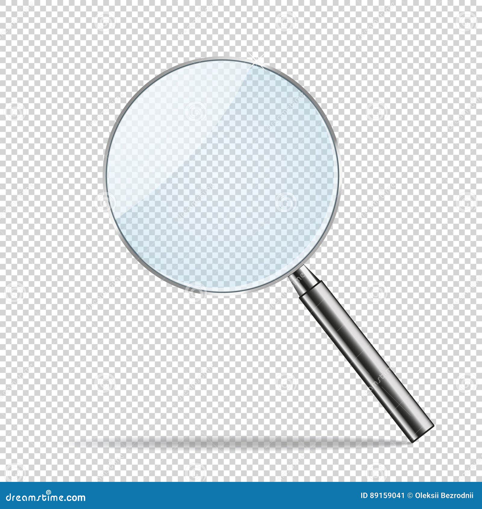 Vector Realista Transparente De La Lupa Magnifying Ilustración del ...