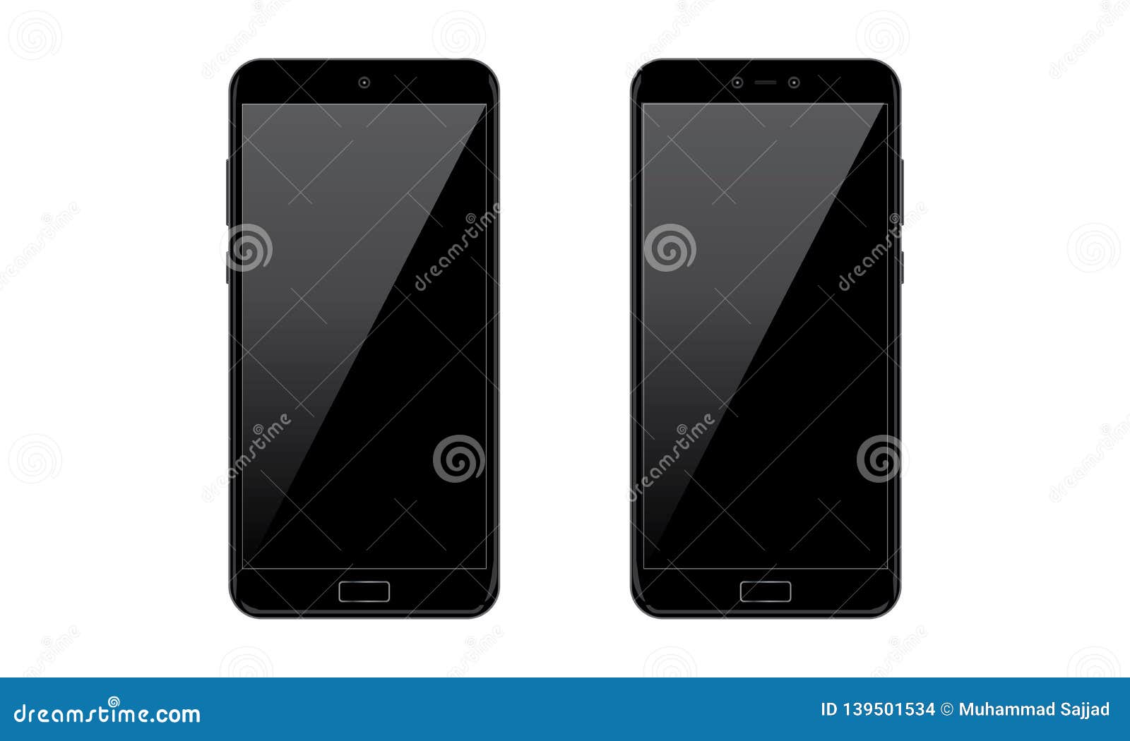 Vector Realistic Android Mobile Phone Latest Model Illustration Stock ...