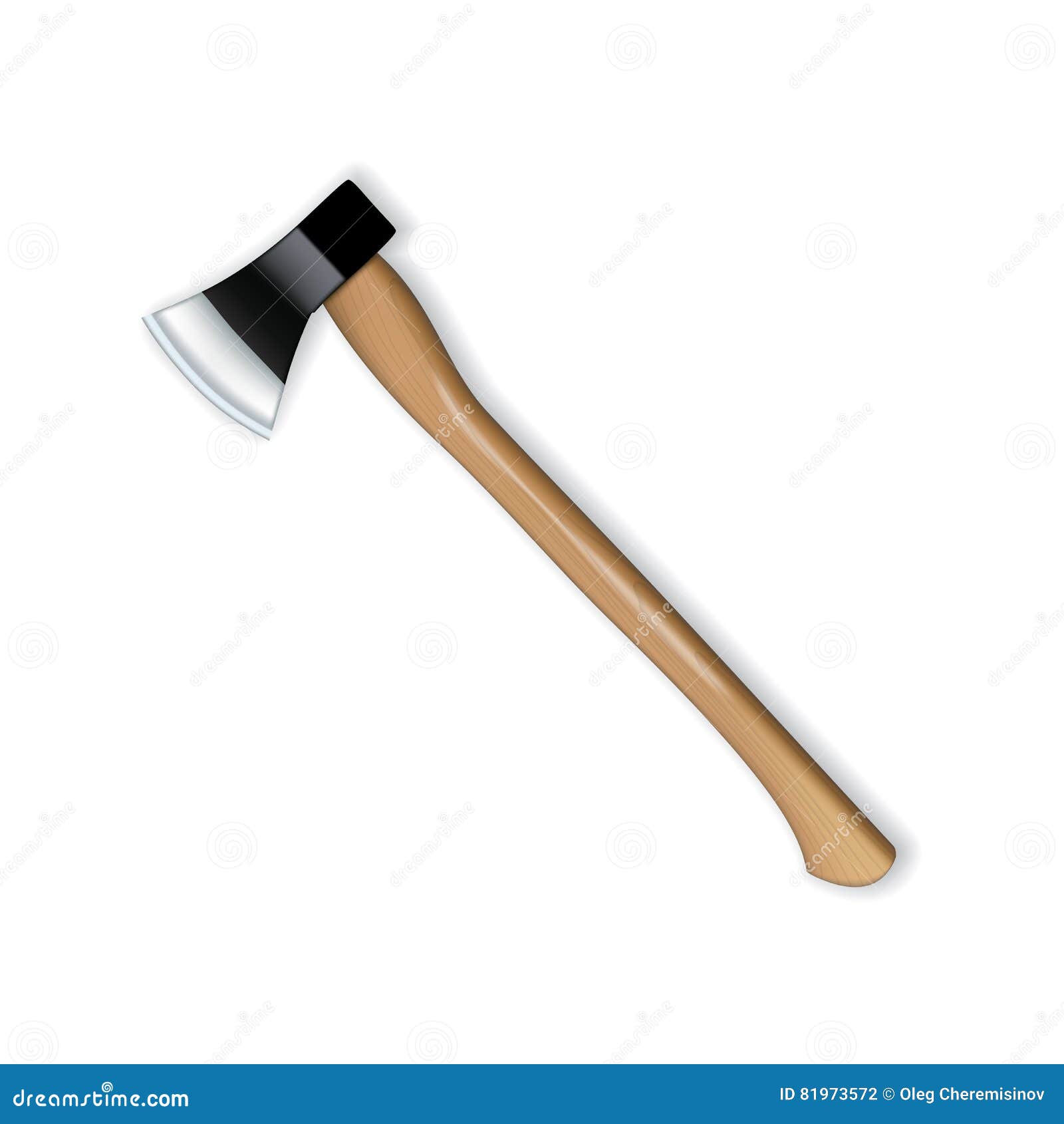 Vector Realistic Axe Isolated on White Background. Stock Vector ...