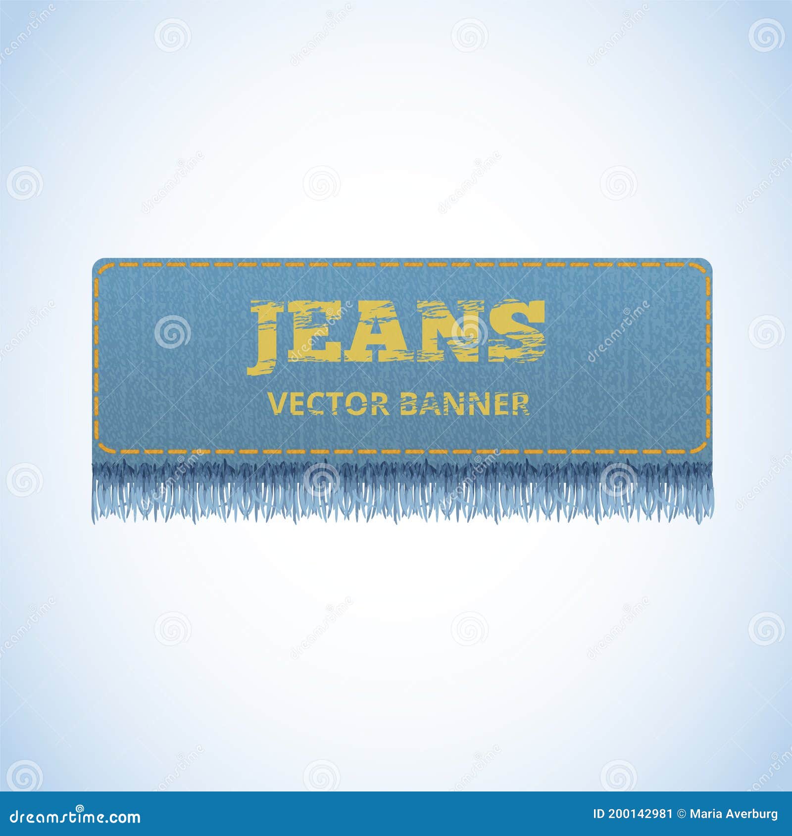 Vector Realistic Banner of Jeans. Realistic Denim Banner with Texture ...