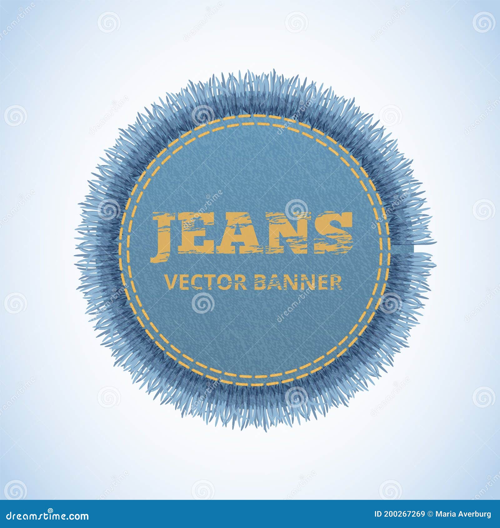 Vector Realistic Banner of Jeans. Realistic Denim Banner with Texture ...