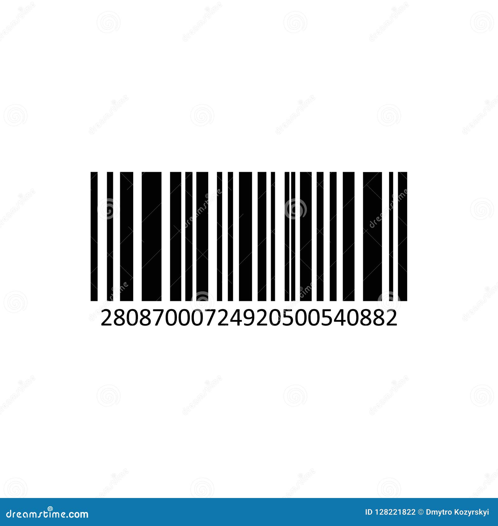 Vector Realistic Barcode Isolated on White Background. Stock Vector ...