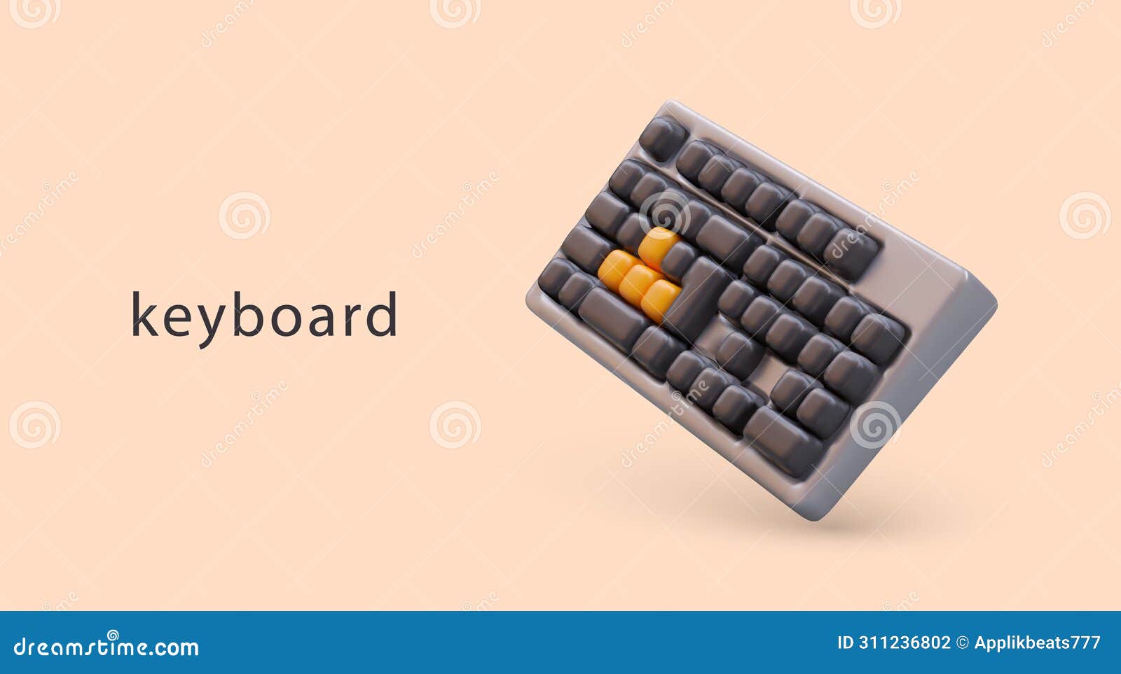 Vector Realistic Black Keyboard. Device for Inputting Information Stock ...