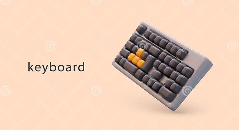 Vector Realistic Black Keyboard. Device for Inputting Information Stock ...
