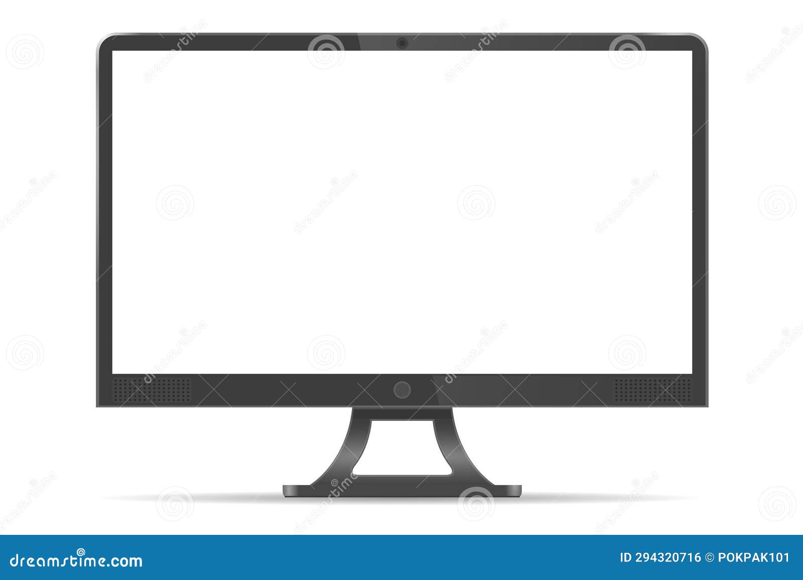 Vector Realistic Blank Computer Screen Stock Vector - Illustration of ...