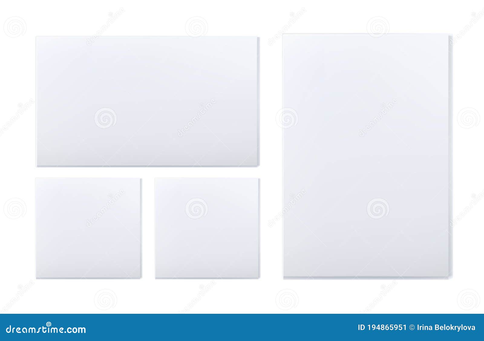 Vector Realistic Blank White Paper Sheets Set Stock Vector ...