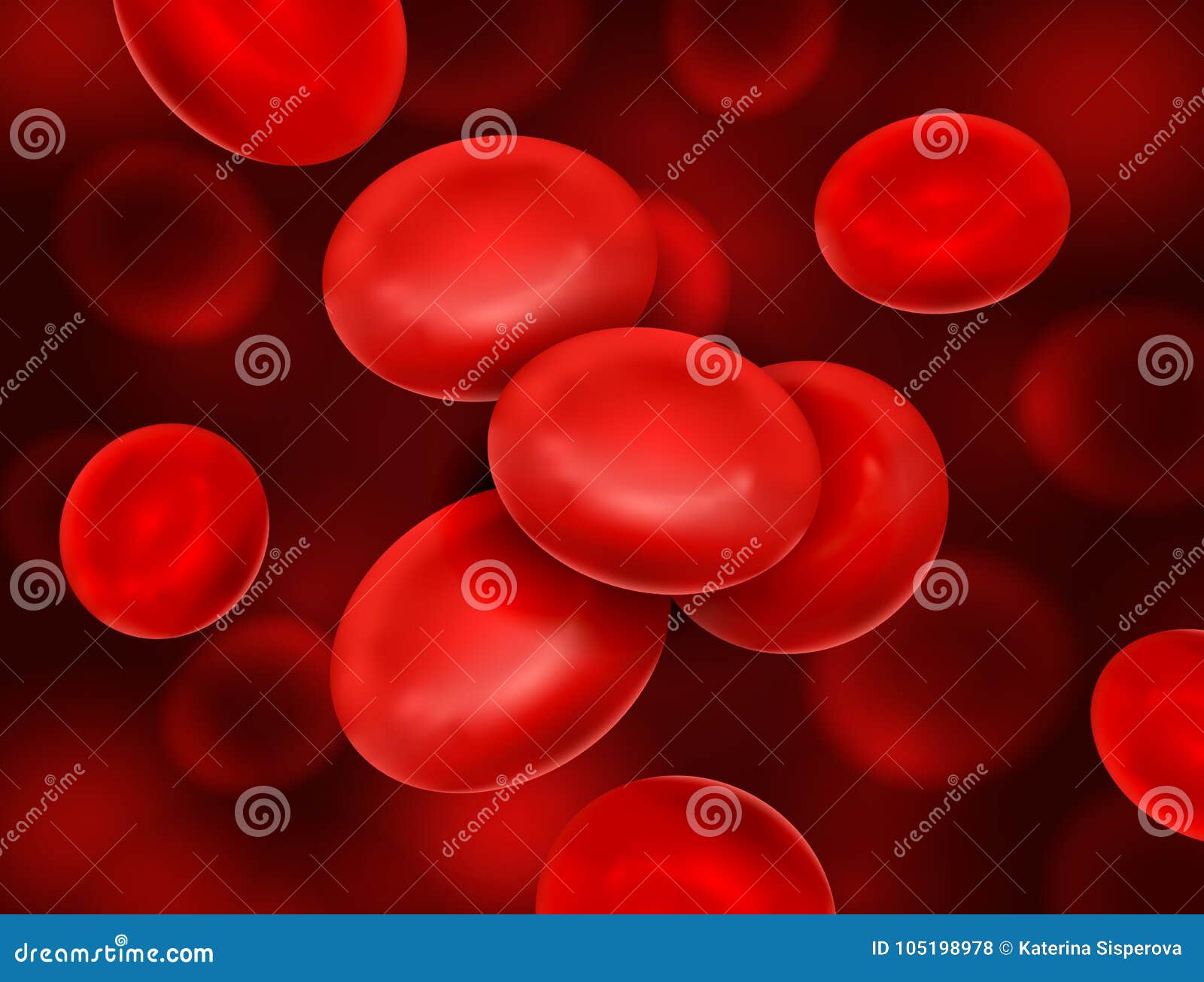 Realistic Blood Erythrocyte Card Poster. Vector | CartoonDealer.com ...