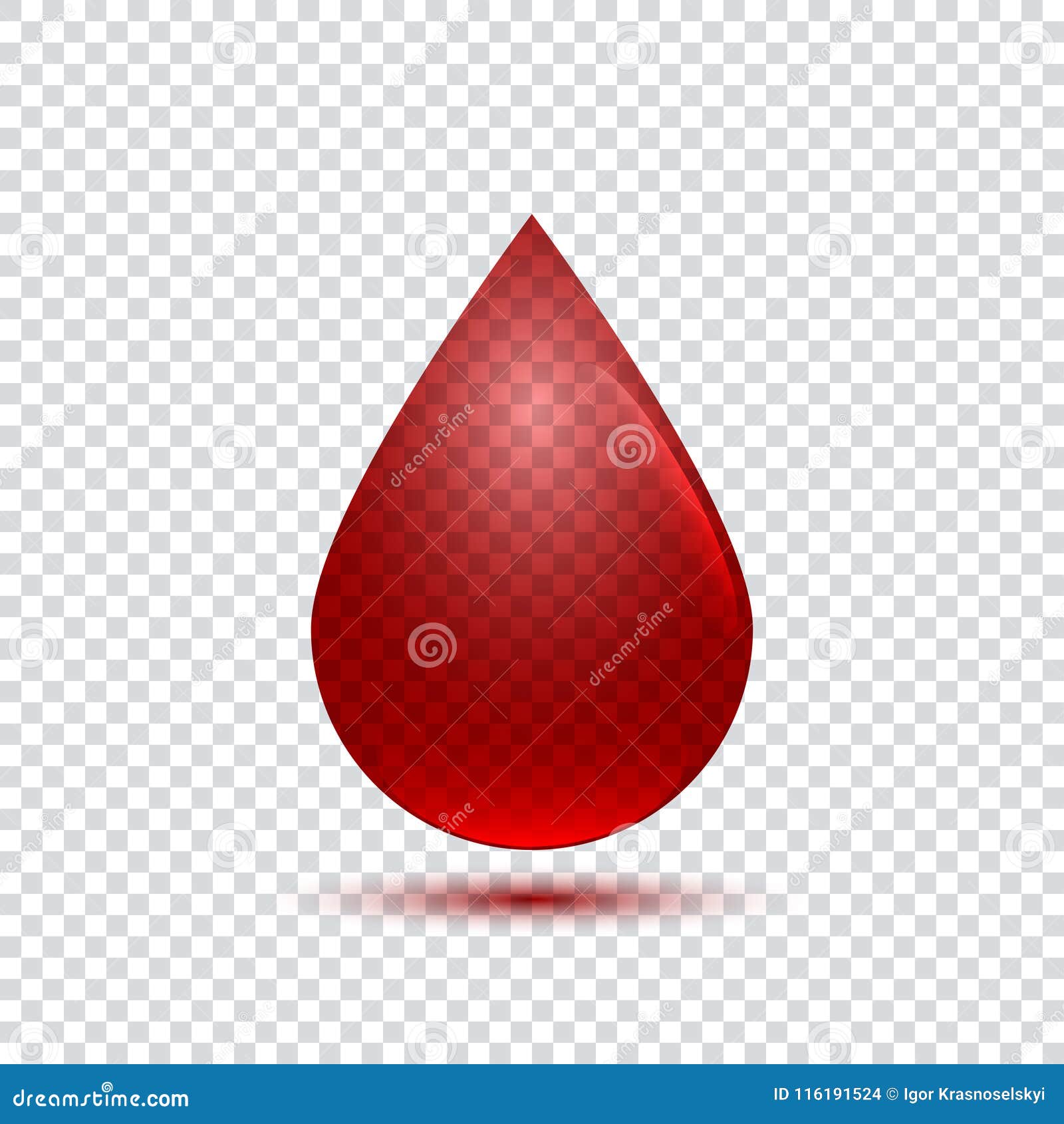 Vector Realistic Blood Drop Icon Stock Vector - Illustration of ...