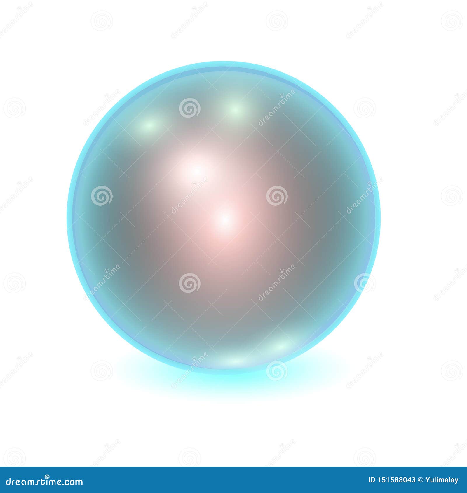 Vector Realistic Blue Metall Ball Stock Vector - Illustration of color ...