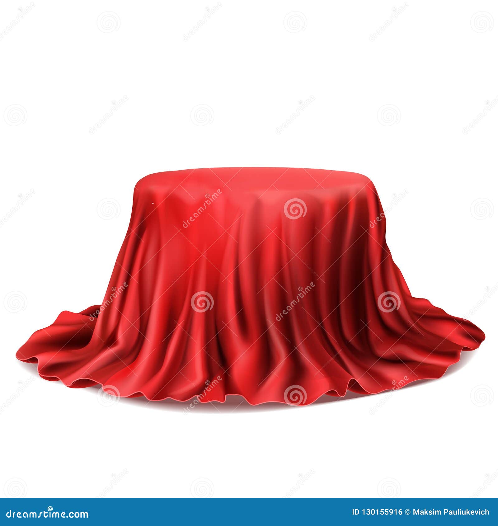 Vector Realistic Box Covered With Red Silk Cloth | CartoonDealer.com ...