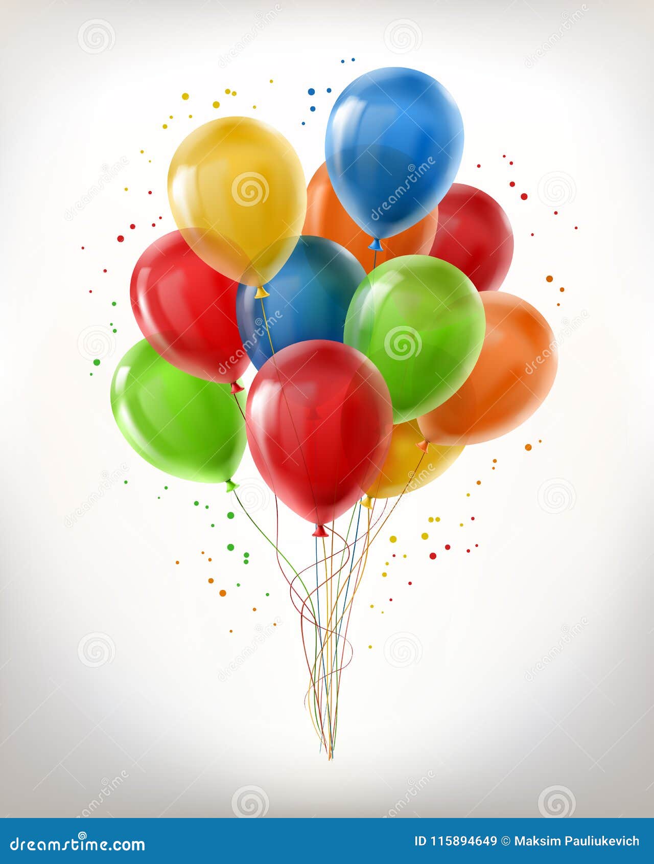 Vector Realistic Bunch of Flying Glossy Balloons Stock Vector ... Vector Realistic Bunch of Flying Glossy Balloons Stock Vector ...
