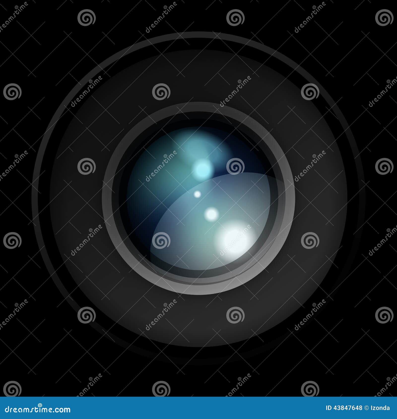 Vector Realistic Camera Lens Stock Vector - Illustration of focus ...