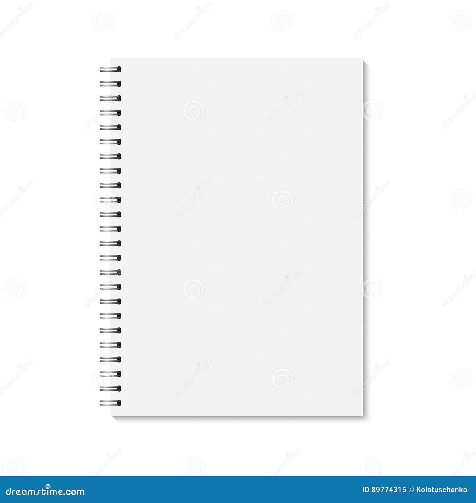Vector Realistic Closed Notebook. Stock Vector - Illustration of ...
