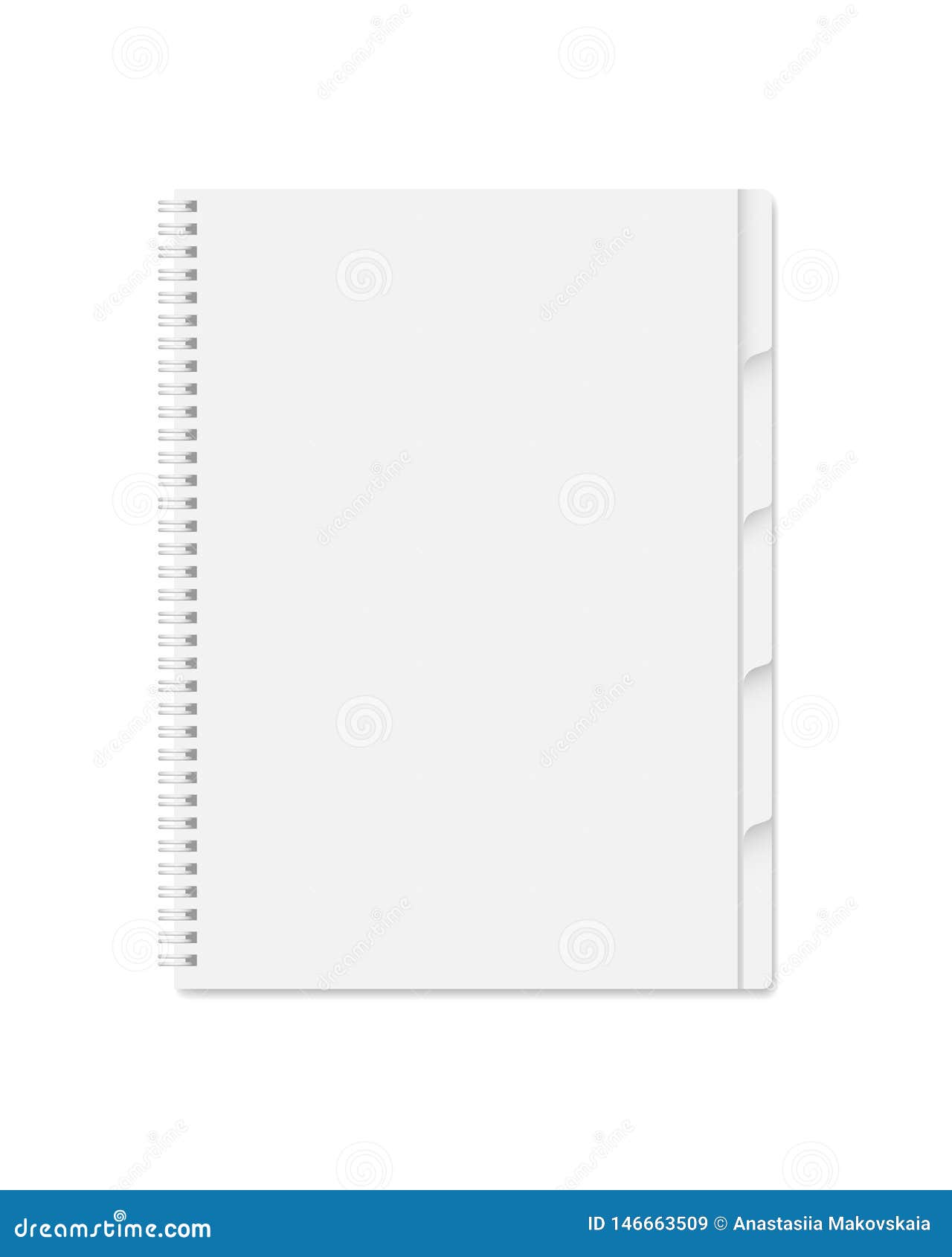 Vector Realistic Closed Spiral Notebook Isolated. Stock Vector ...
