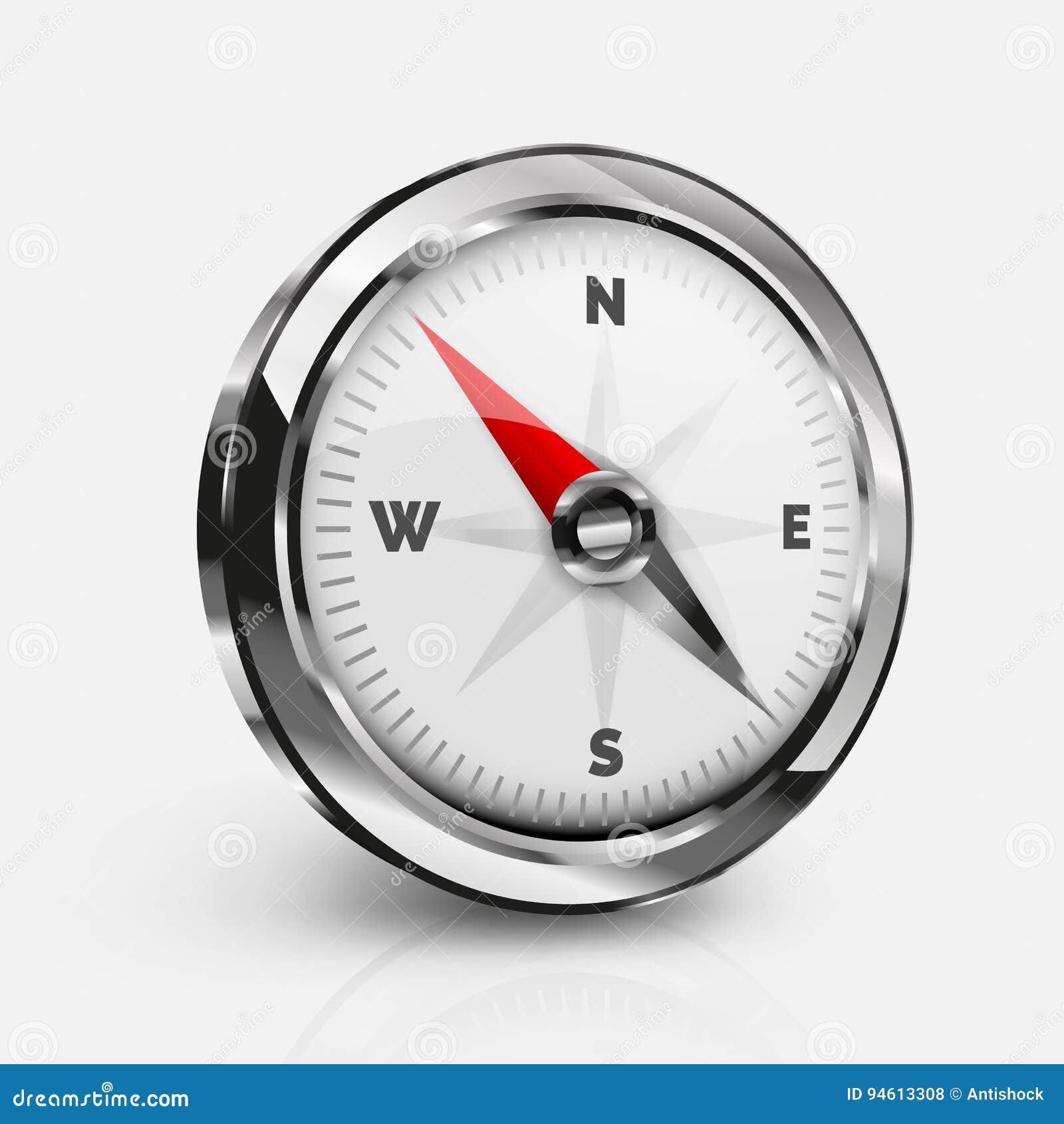 Vector realistic compass stock vector. Illustration of guide - 94613308