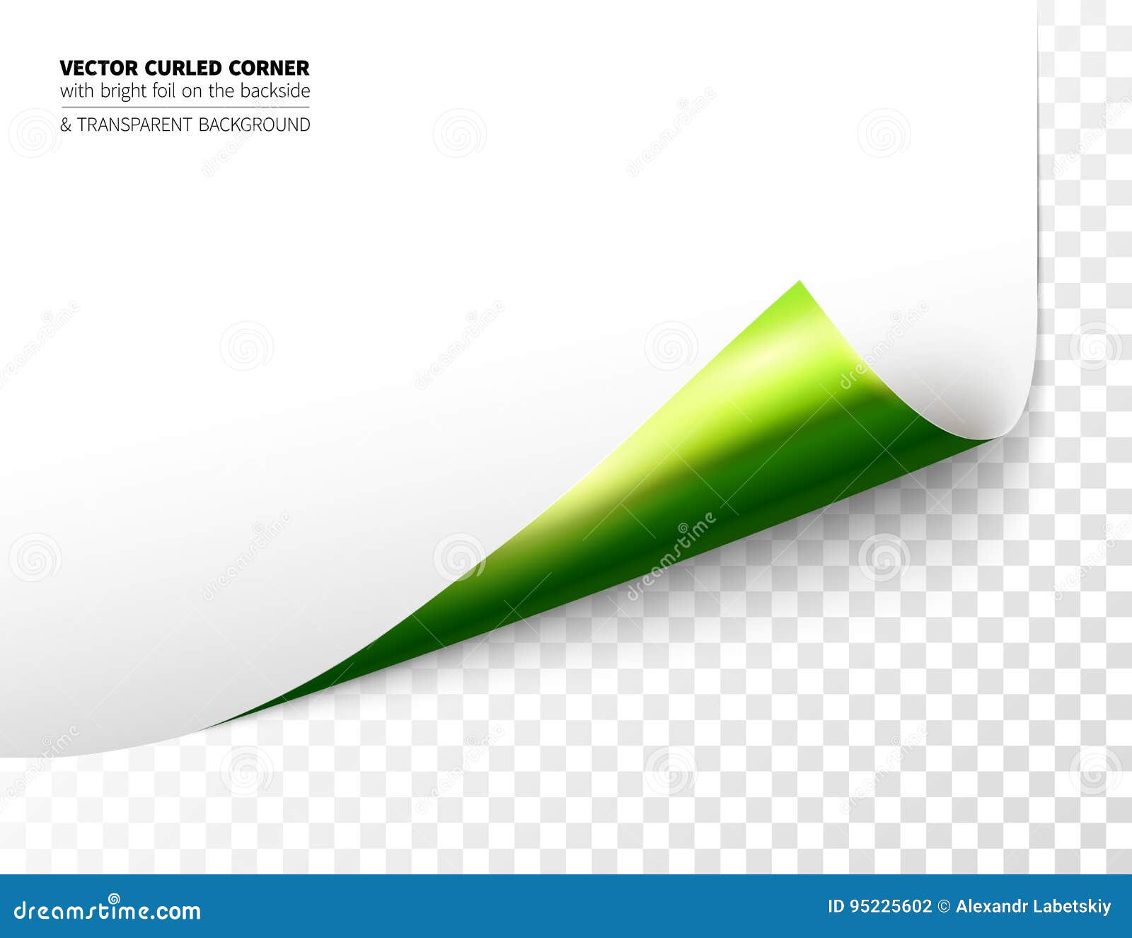 Vector Realistic Curled Corner Stock Vector - Illustration of object ...