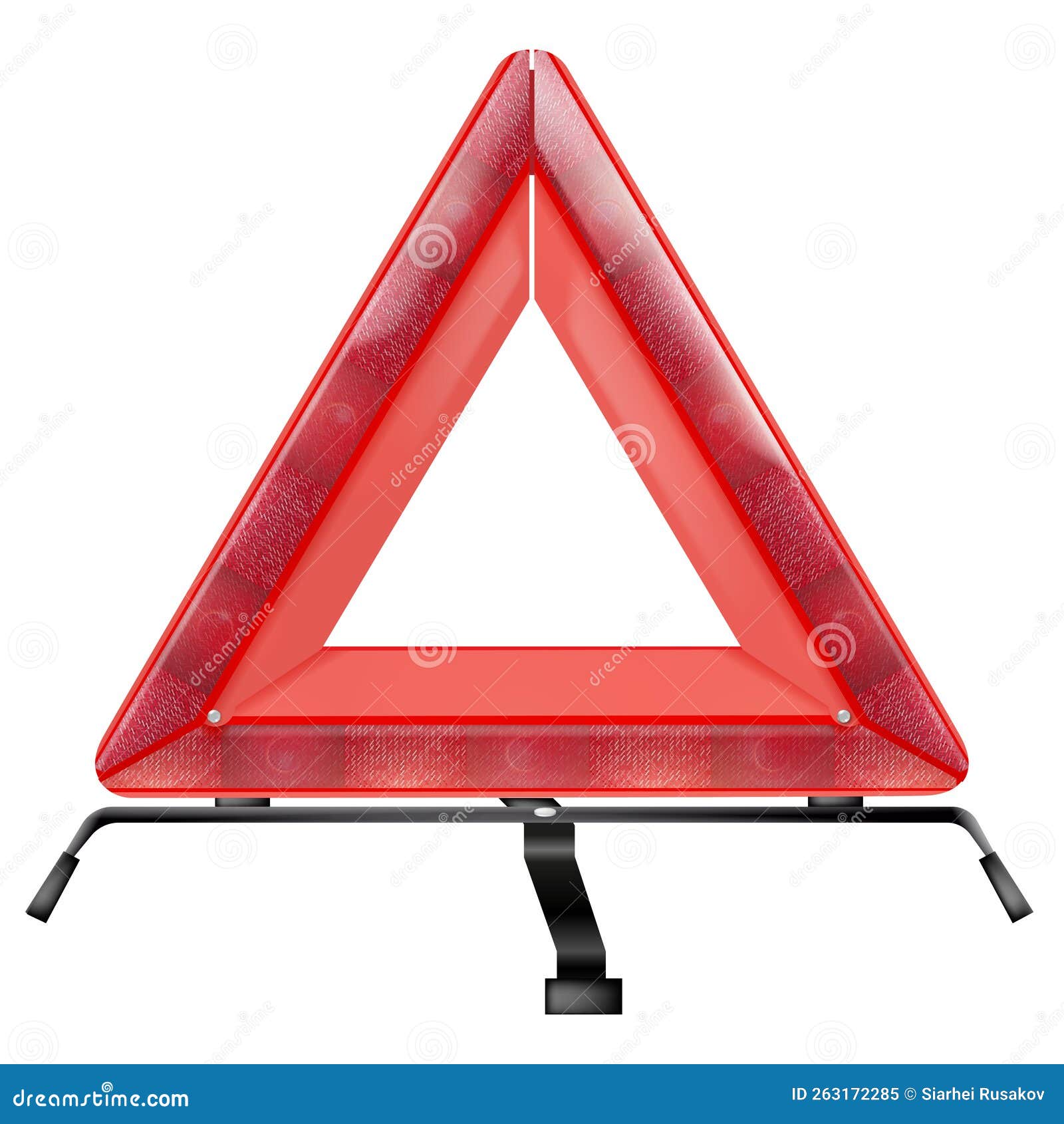 Vector Realistic, 3D Warning Triangle on a White Background. Stock ...